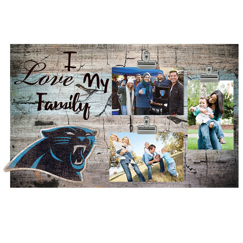 Fan Creations Carolina Panthers 11" x 19" I Love My Family Clip Photo ...