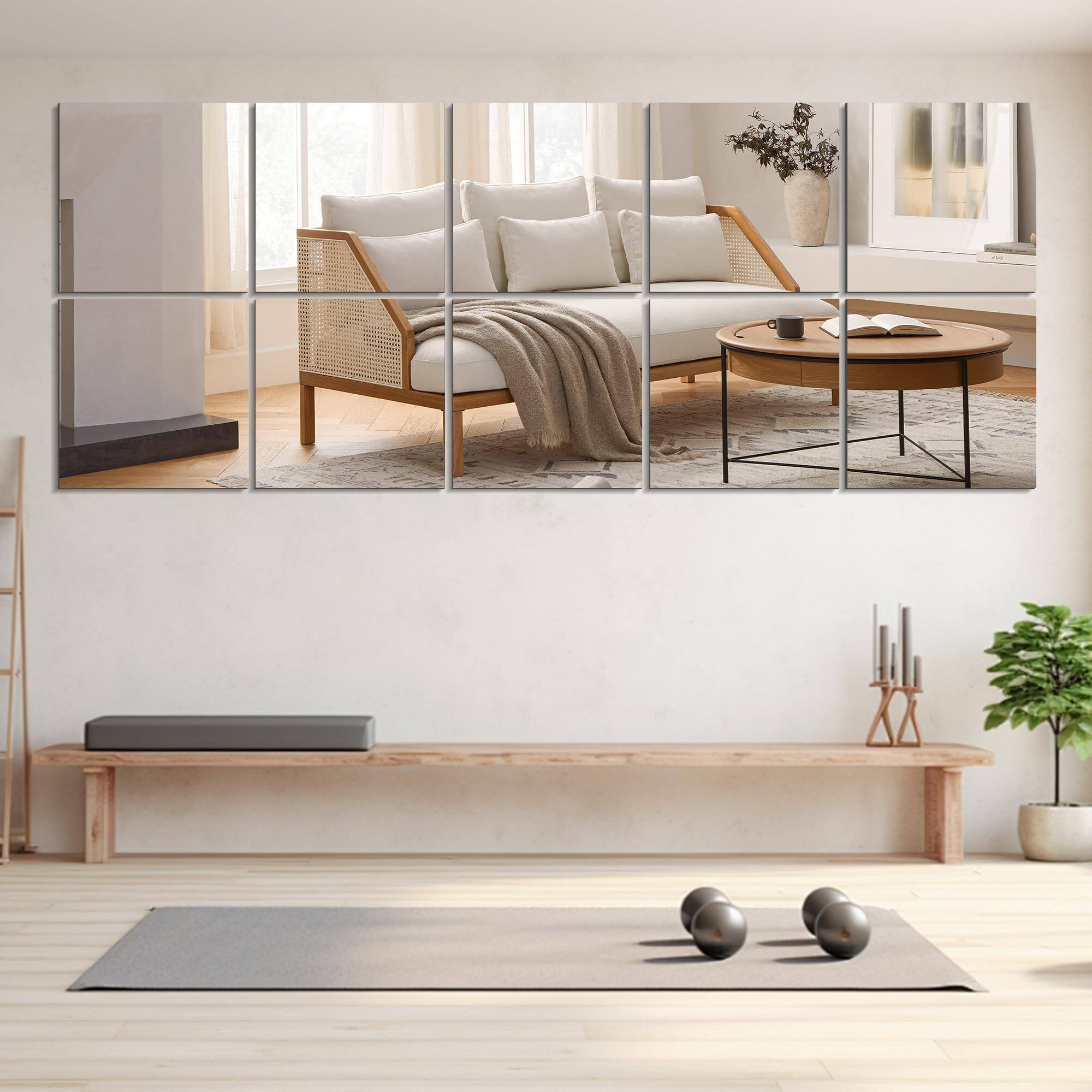 Comfort Essence Full Length Wall Mirrors 11'' X Home Gym Body Mirror ...