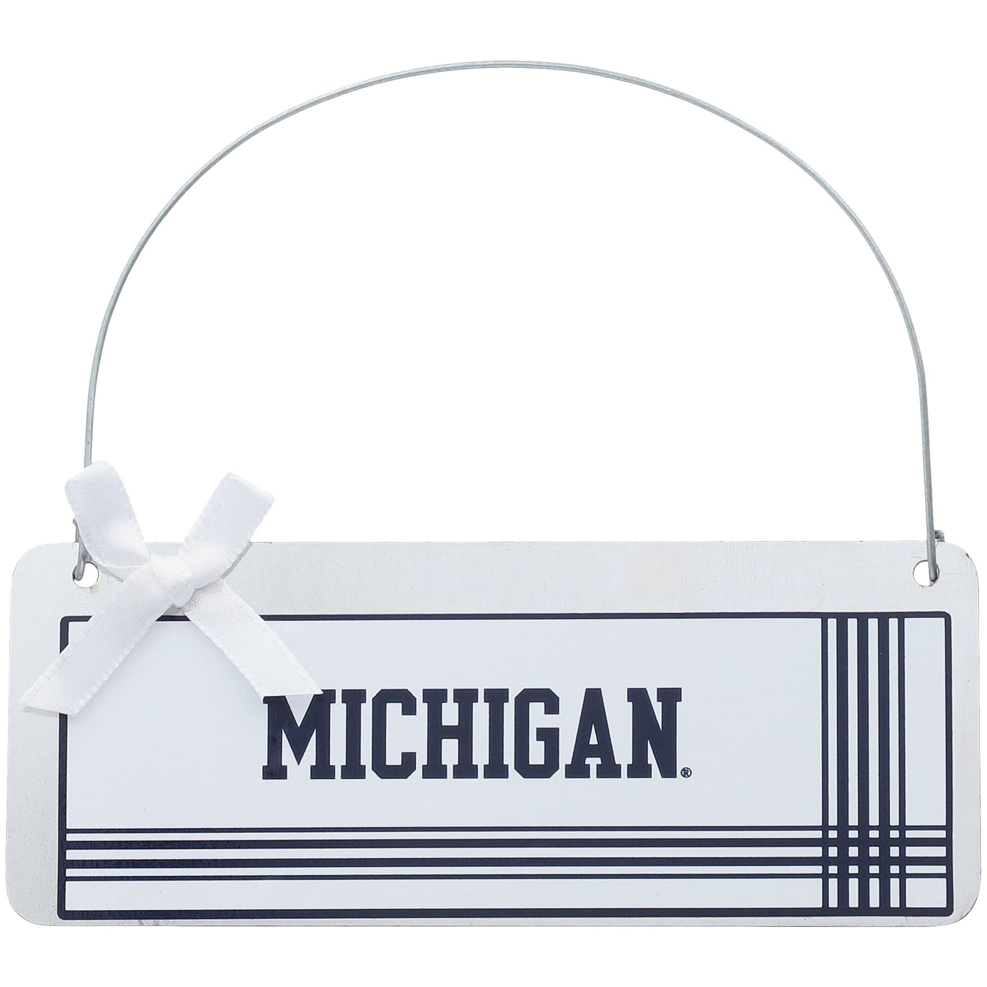 Logo Brands Michigan Wolverines #1 Fan Galvanized Sign Ornament ...