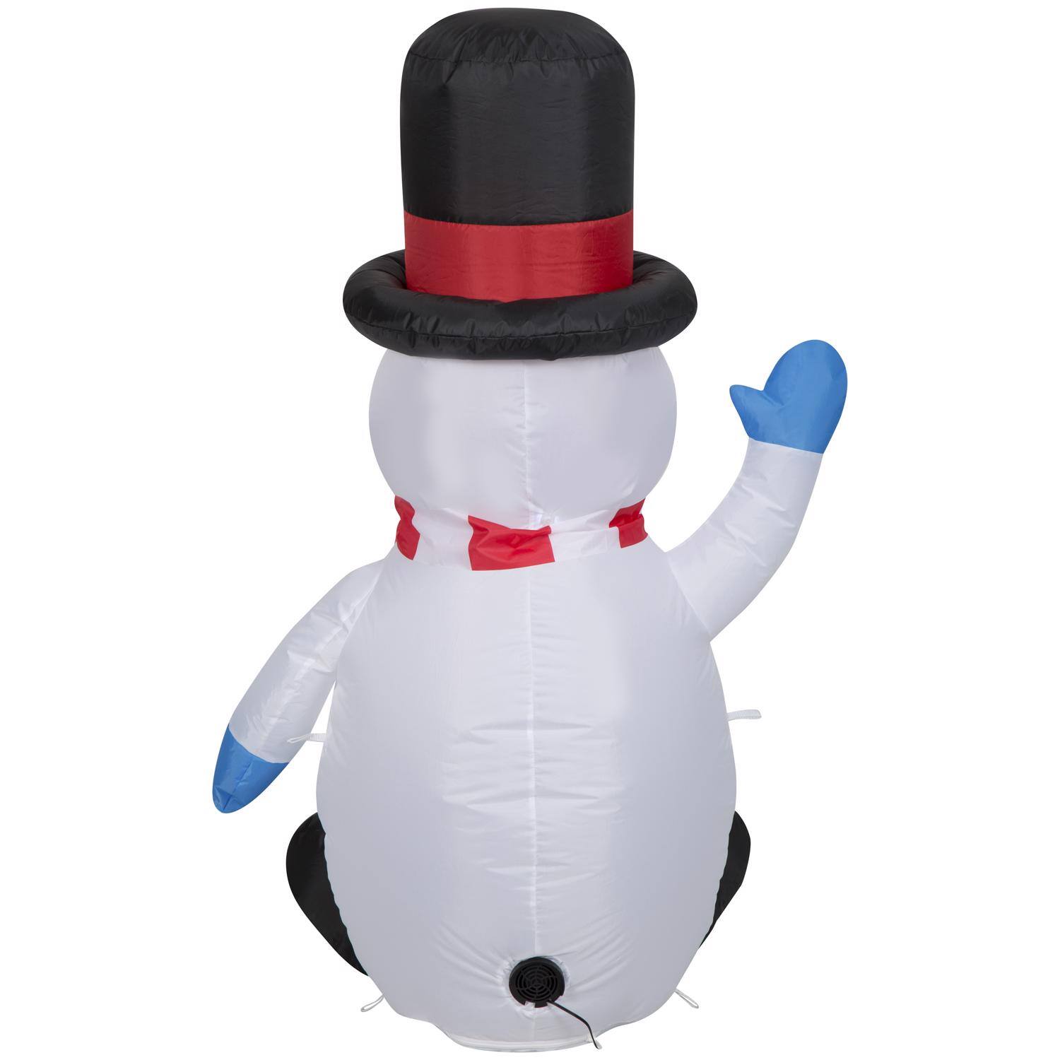 Gemmy Airblown Christmas Inflatable Snowman with Tall Top Hat 48 in ...