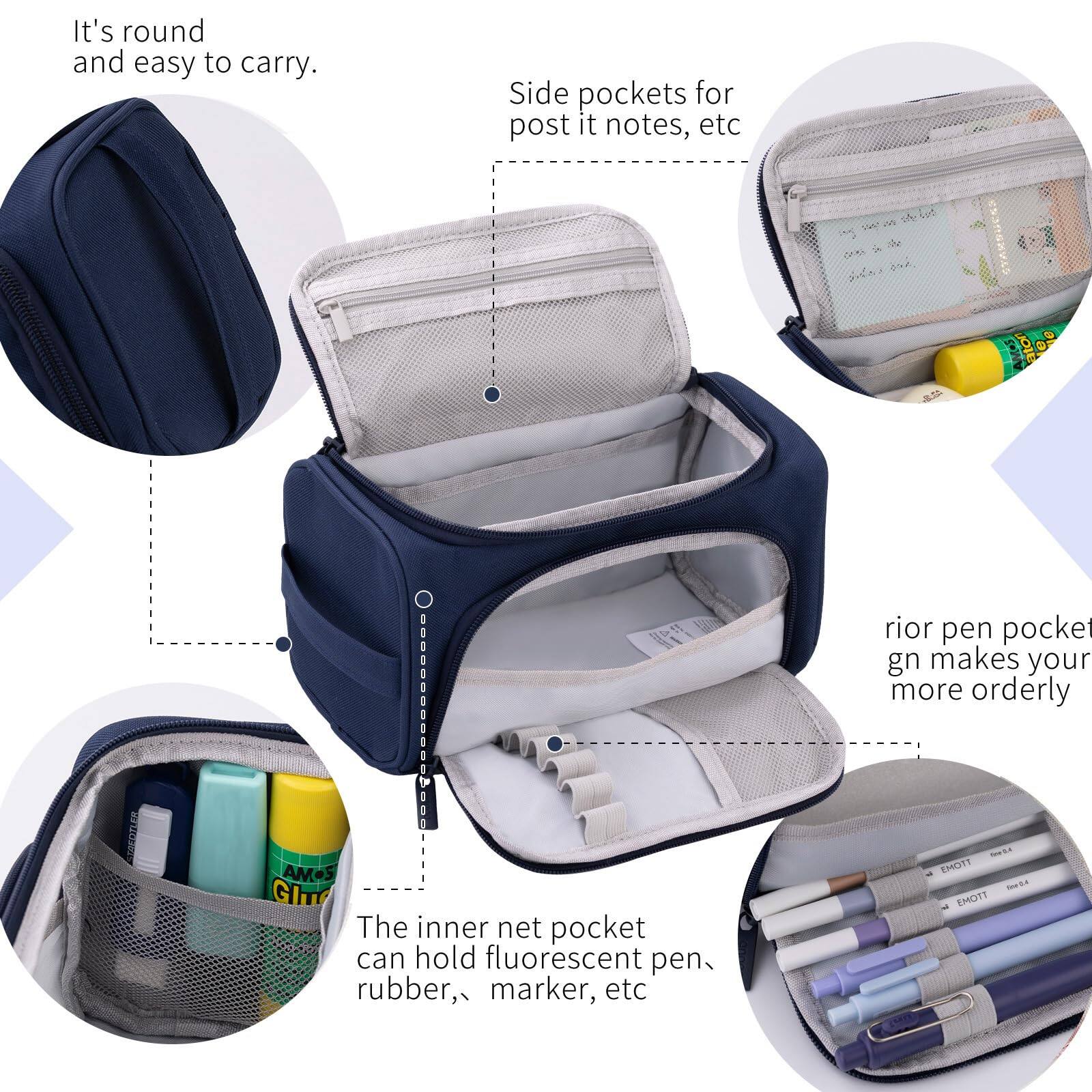 Paradigms Interiors Big Capacity Pencil Case High Large Storage Pouch ...