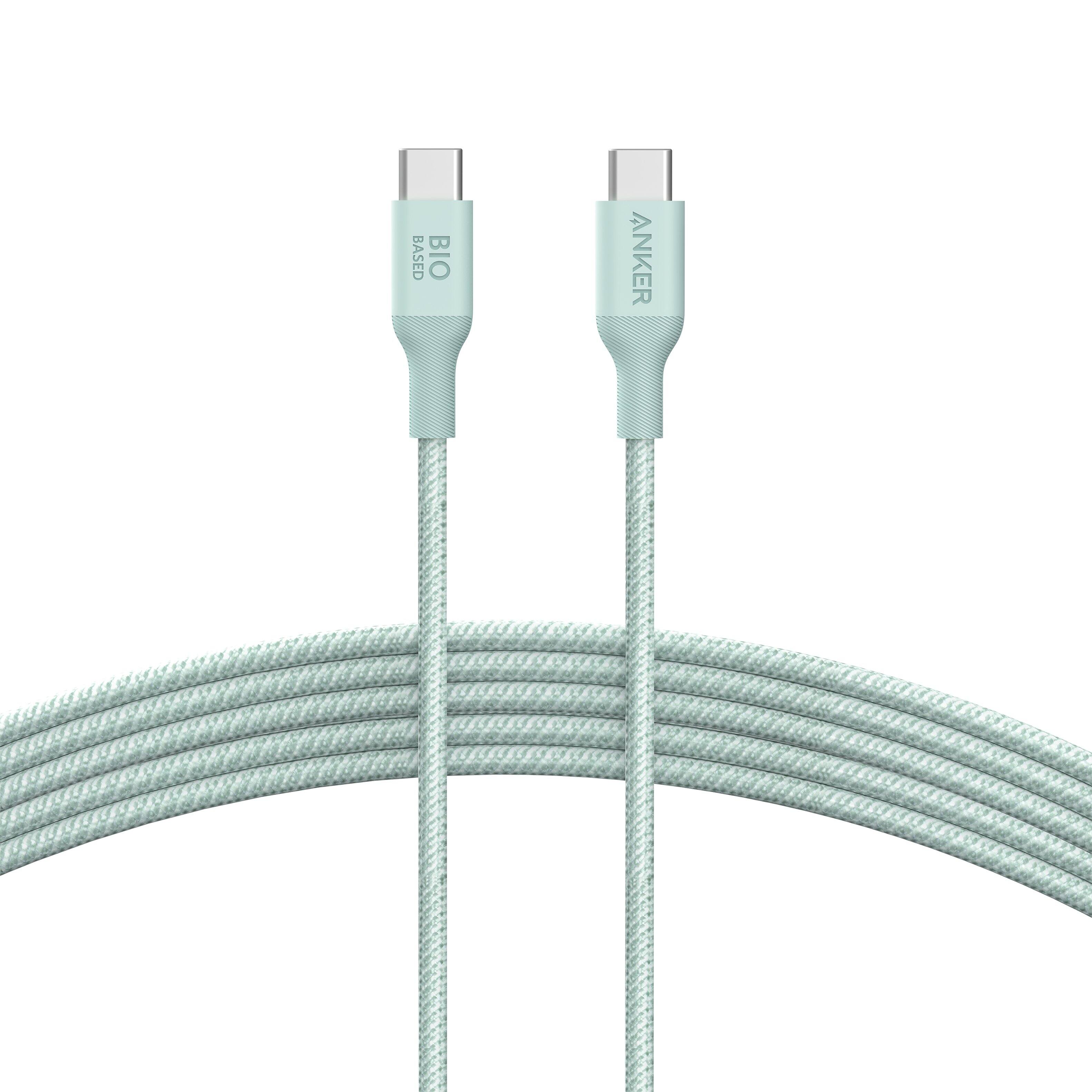 Customer Reviews: Anker Bio-Nylon USB-C to USB-C Cable Green A80F7H61-1 ...