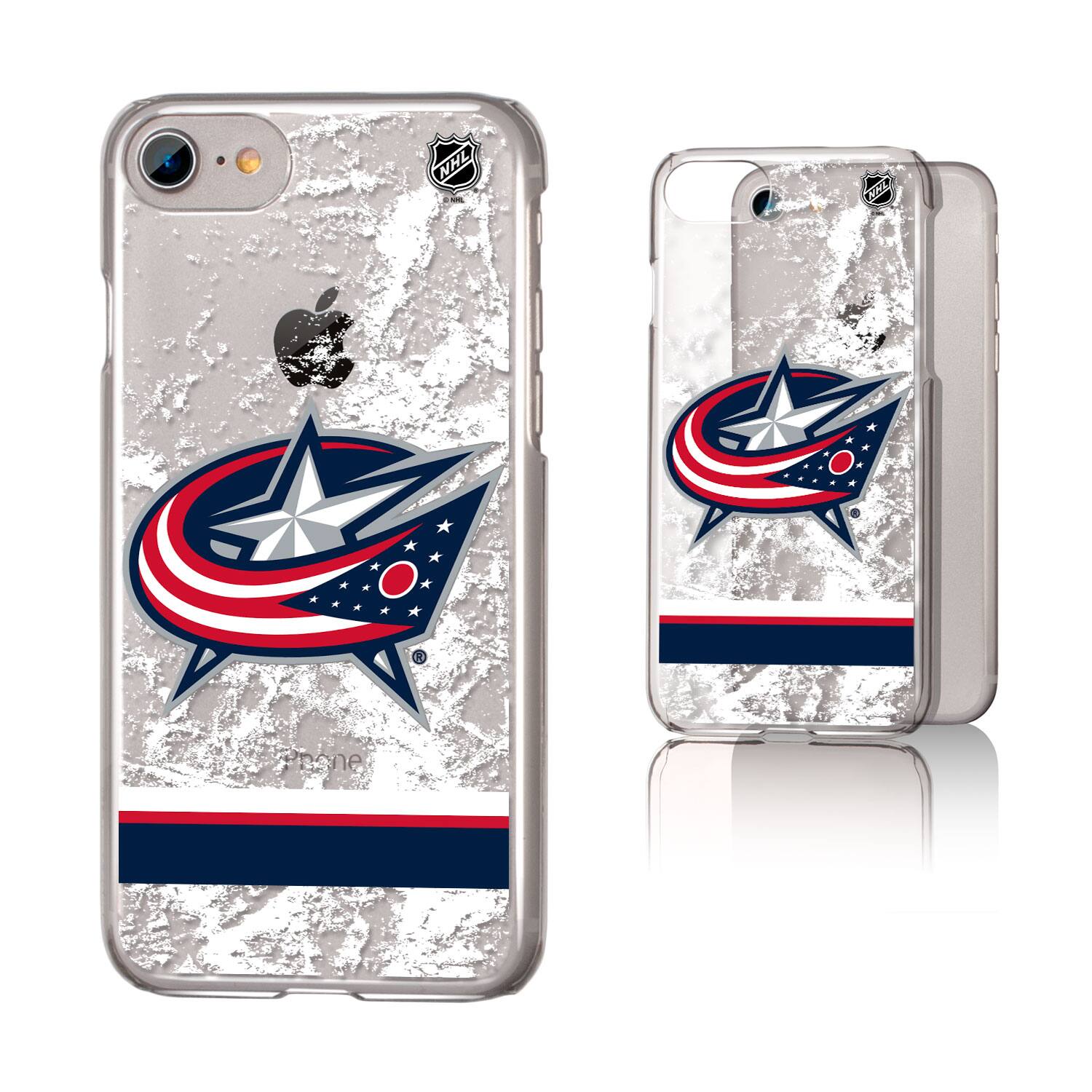 Keyscaper NHL Columbus Blue Jackets iPhone Stripe Clear Ice Case 14 Pro ...