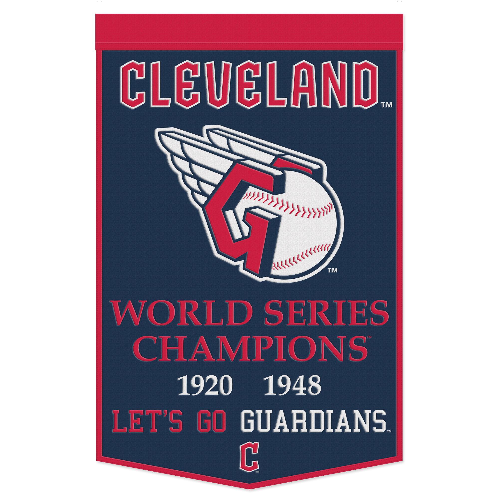 WinCraft Cleveland Guardians 24" x 38" Championship Banner Multicolor ...