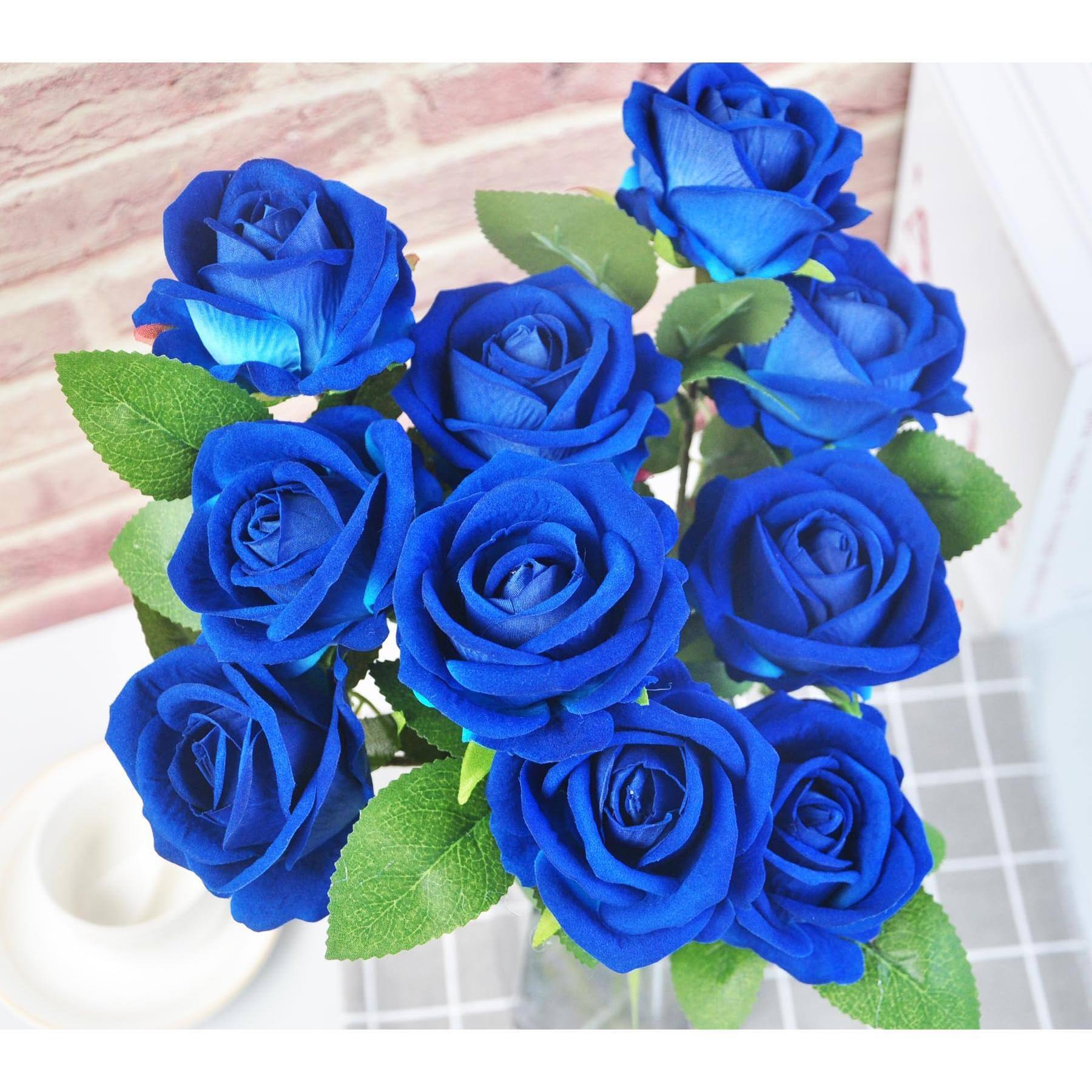Stylel Star 10pack Realistic Roses Artificial Flowers With Stem For ...