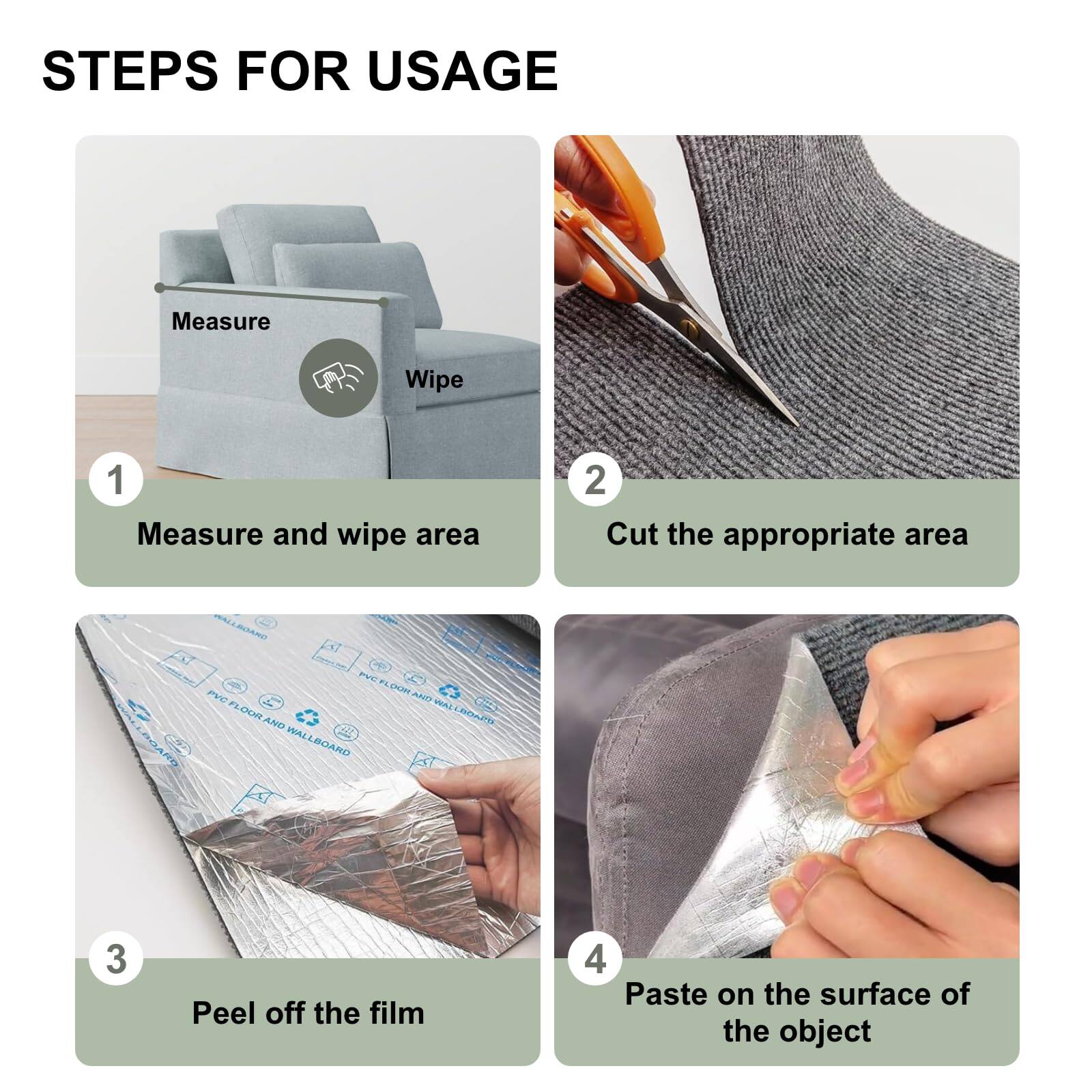 Hirose Alice Cat Carpet Mat Self adhesive Trimmable Climbing Covered ...