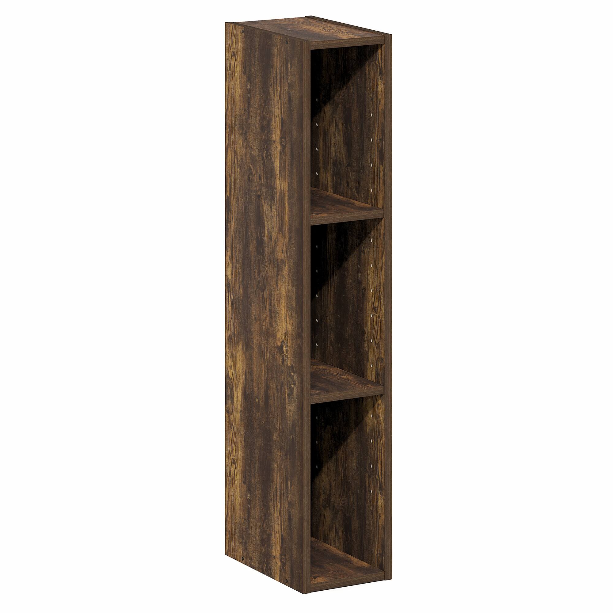 Furinno FULDA Book Shelf, Narrow Bookshelf, Bookcase with 6 In Width ...