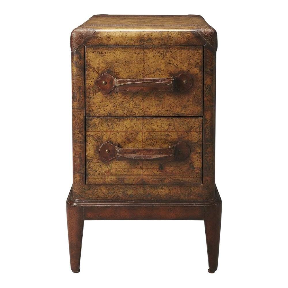 Starlight Canyon Home Traditional Chairside Table with 2 Drawers, Side ...