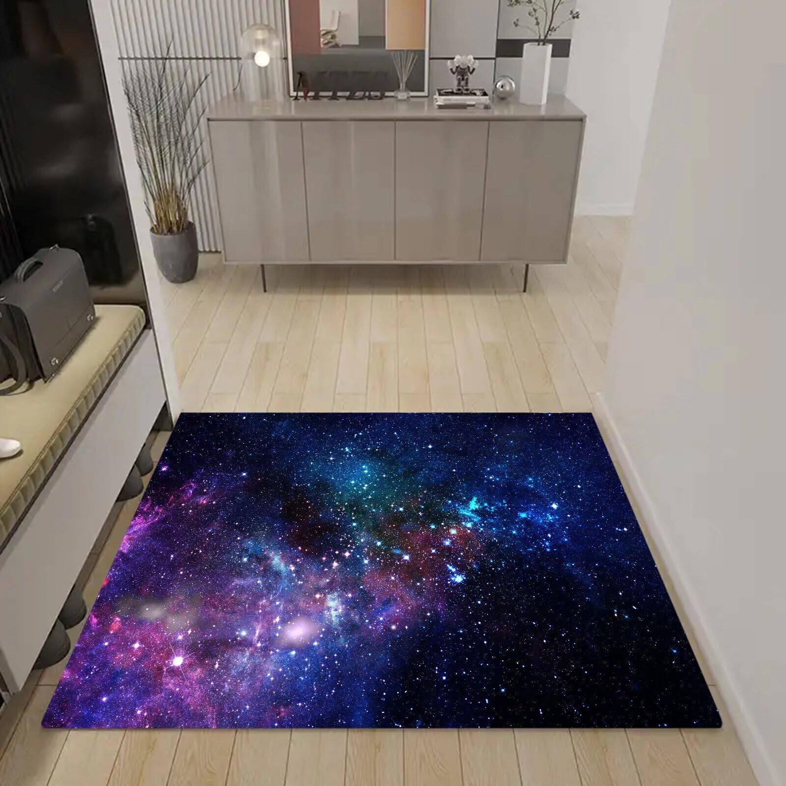 Stylel Star Feet Galaxy Soft Area Rugs Blue Purple Outer Space Starry ...