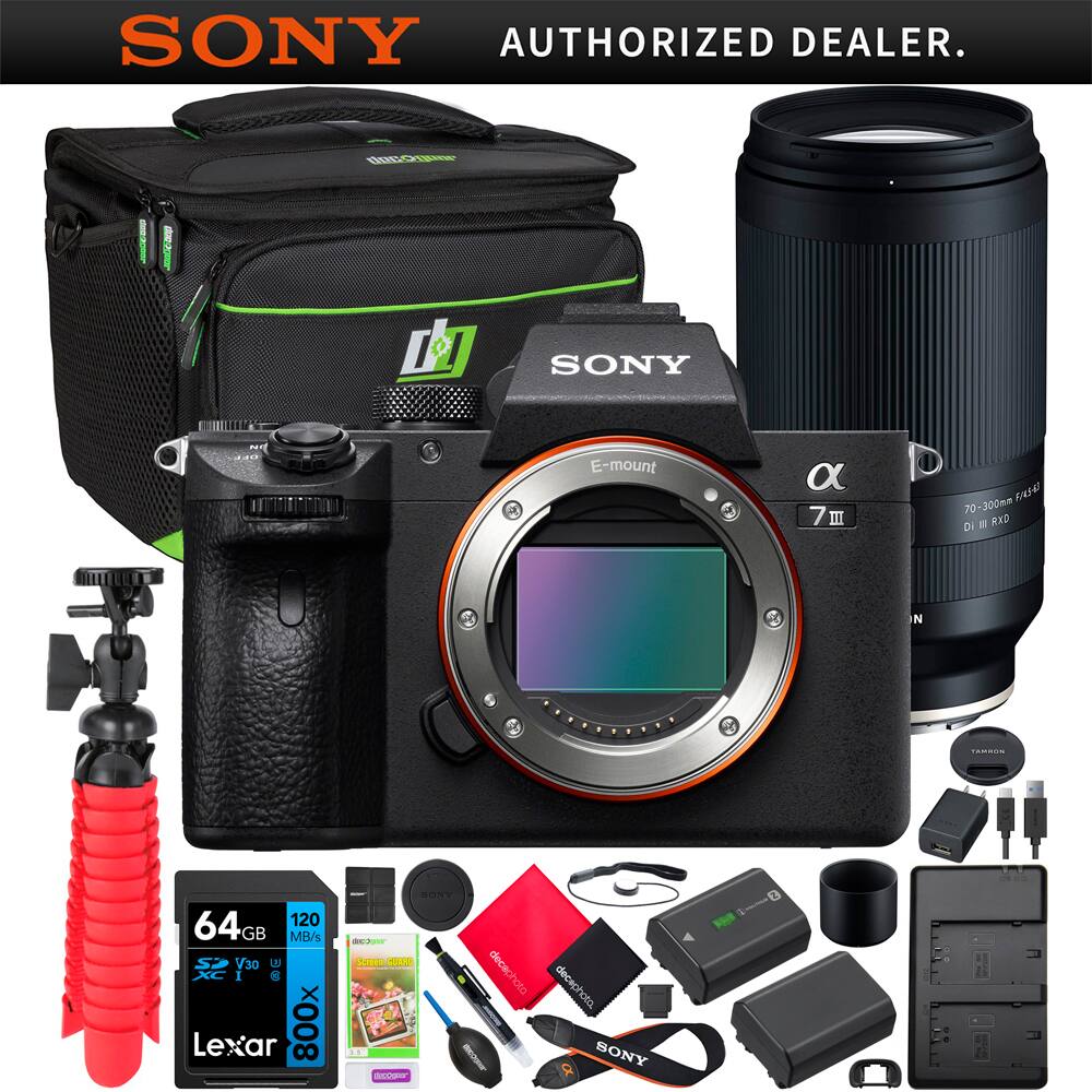 Sony a7 III Mirrorless Full Frame Camera Body Kit + Tamron 70 300mm ...