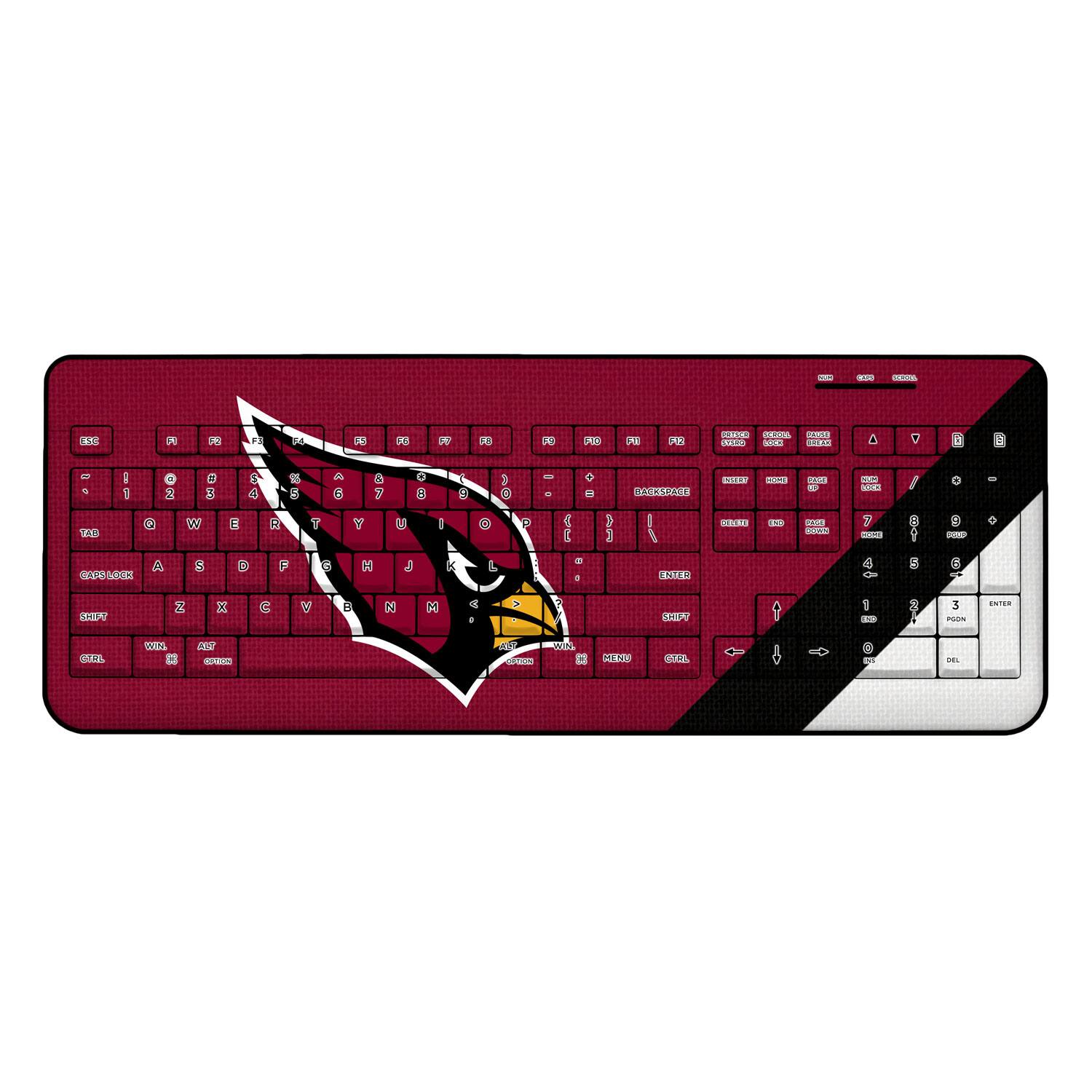 Keyscaper Arizona Cardinals Diagonal Stripe Wireless Keyboard ...