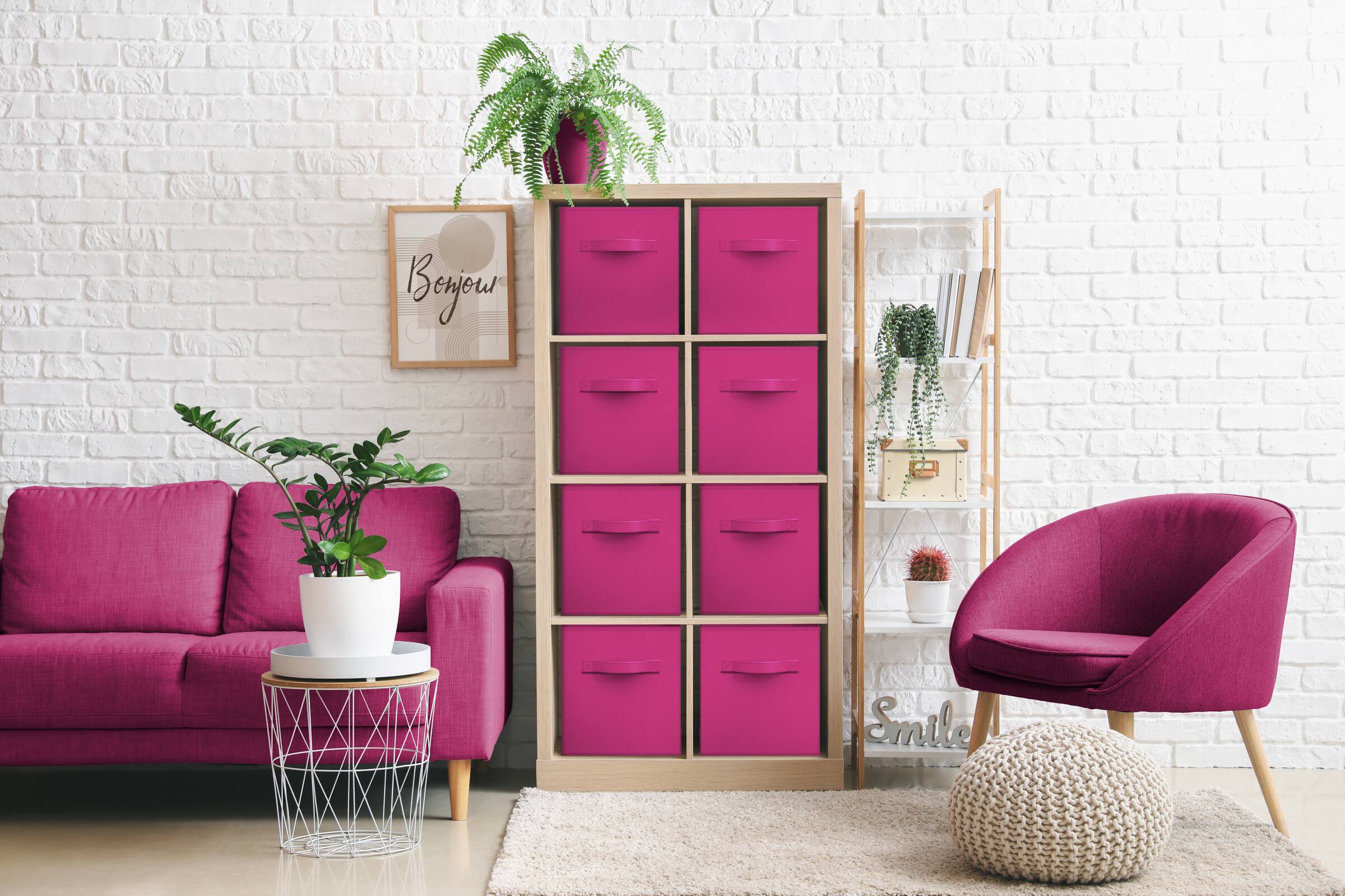 Sorbus Fabric Storage Cubes 8 Foldable Storage Bins for Organizing ...