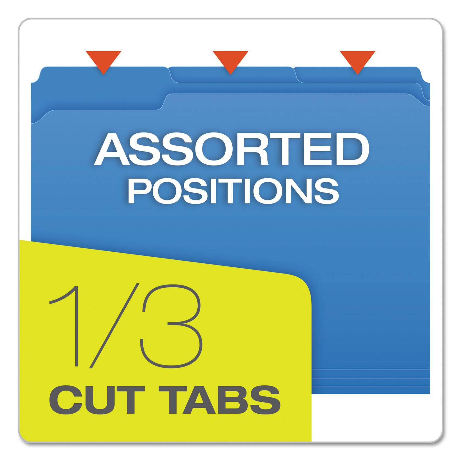 Tops Business Forms Double Ply Reinforced Top Tab Colored File Folders ...