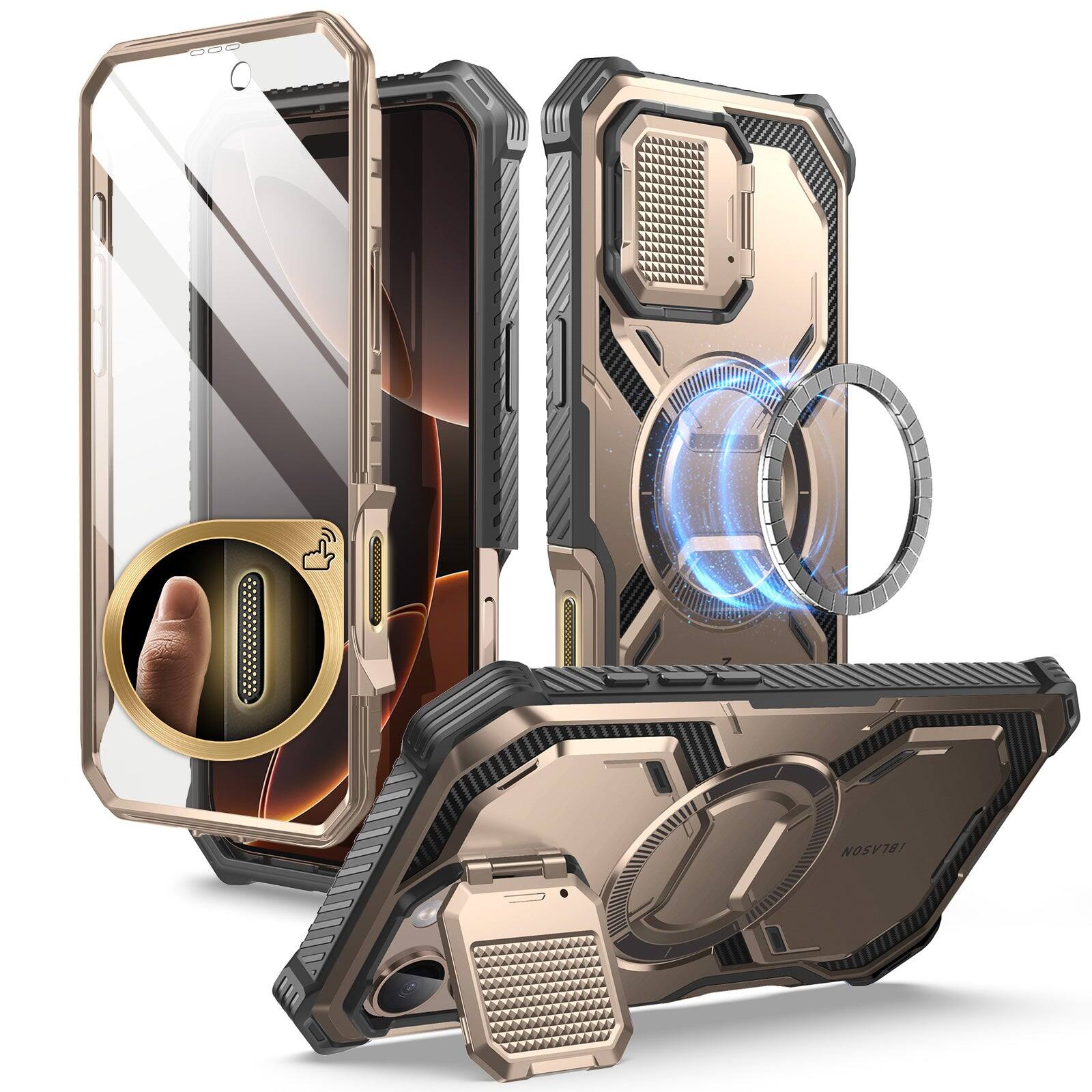i Blason Armorbox Case for iPhone 16 Pro – MagSafe, Kickstand, Screen ...