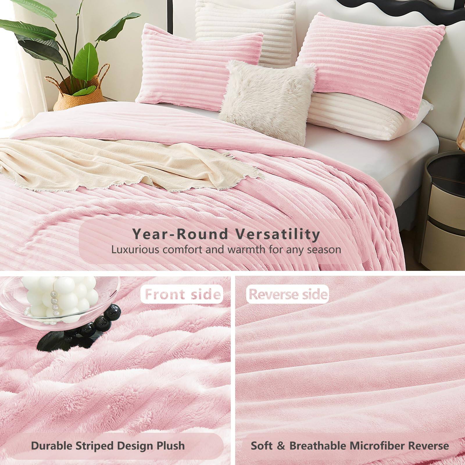 Dapper Styles Fluffy Queen Comforter Set Super Soft Faux Size Winter ...