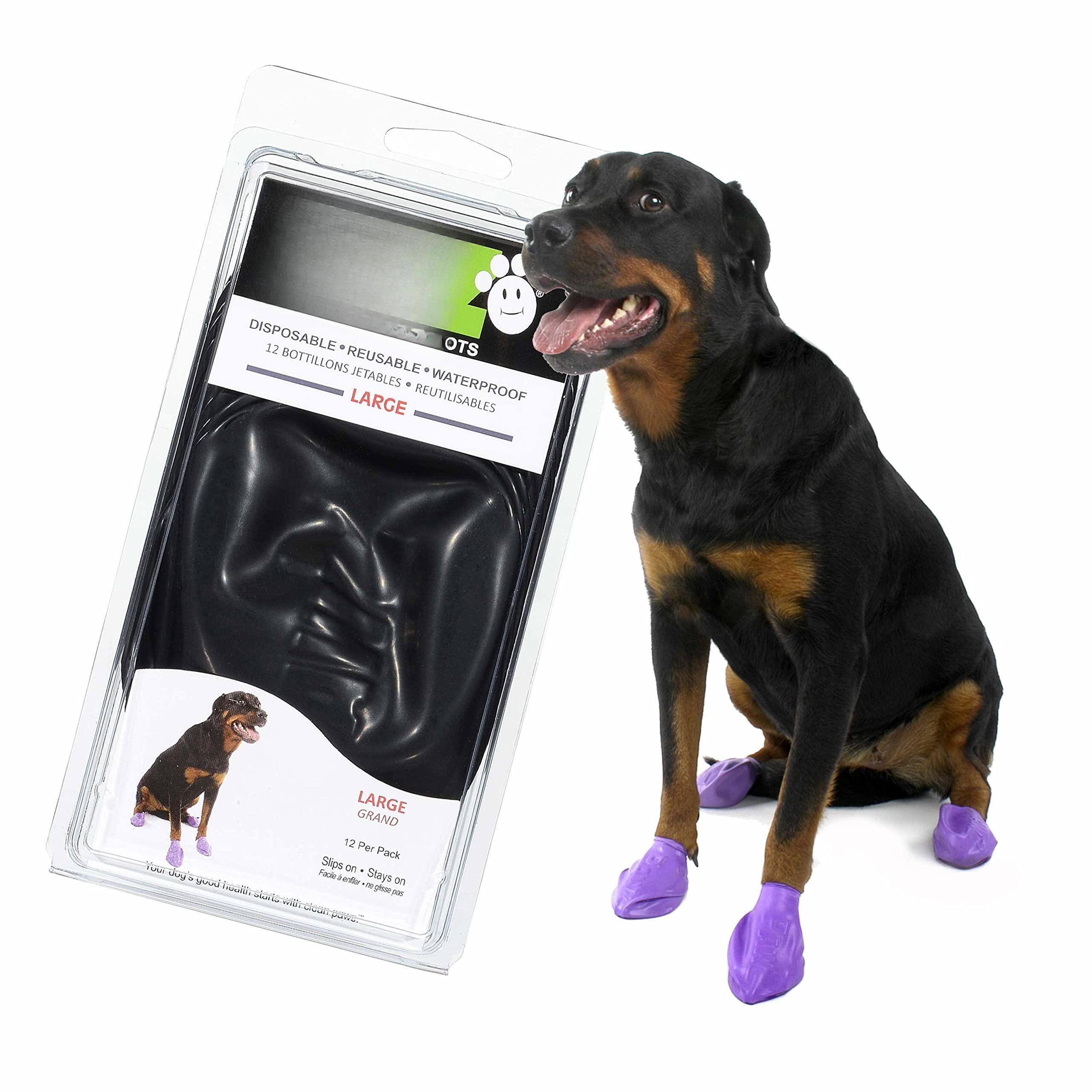 Live At Space Pawz Rubber Dog Boots For Paws Up To 4" 12 Pack All ...