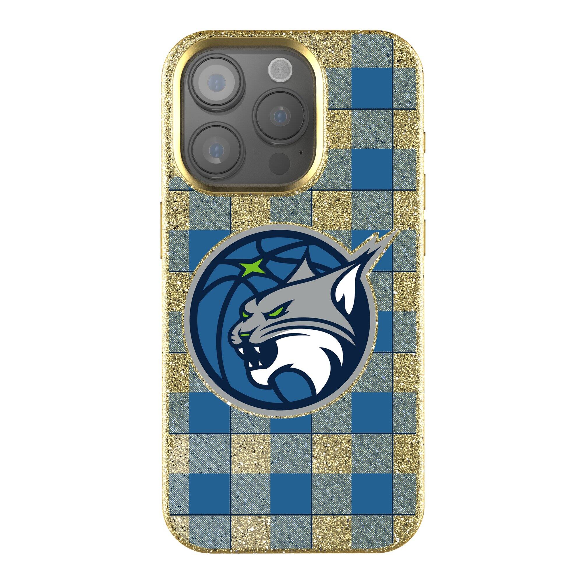 Keyscaper WNBA Minnesota Lynx Plaid Bling iPhone Case 16 Pro Gold ...