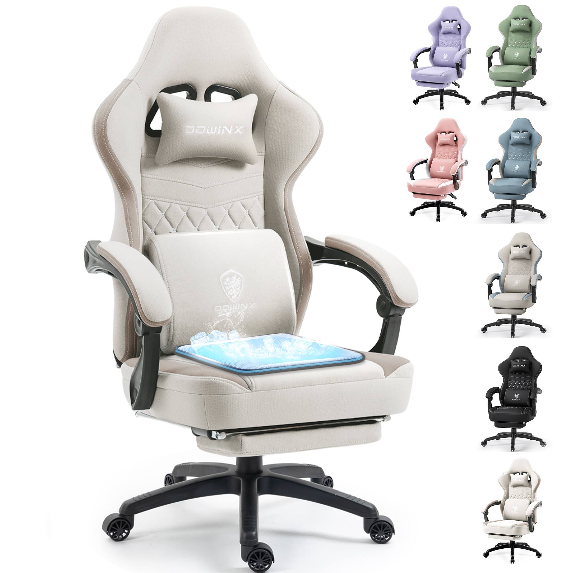 Dowinx Gaming Chair with Pocket Spring Cushion, Breathable Fabric ...