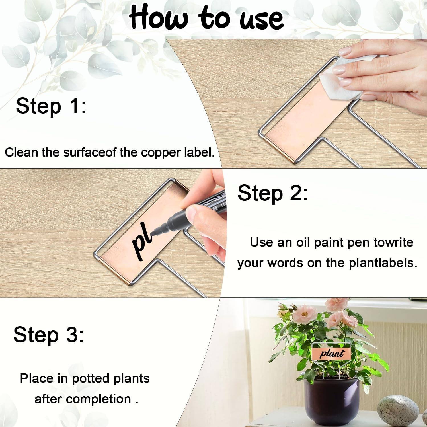 Auledio 15pcs Garden Flowerpot Plant Signs Plant Labels Garden Marker ...