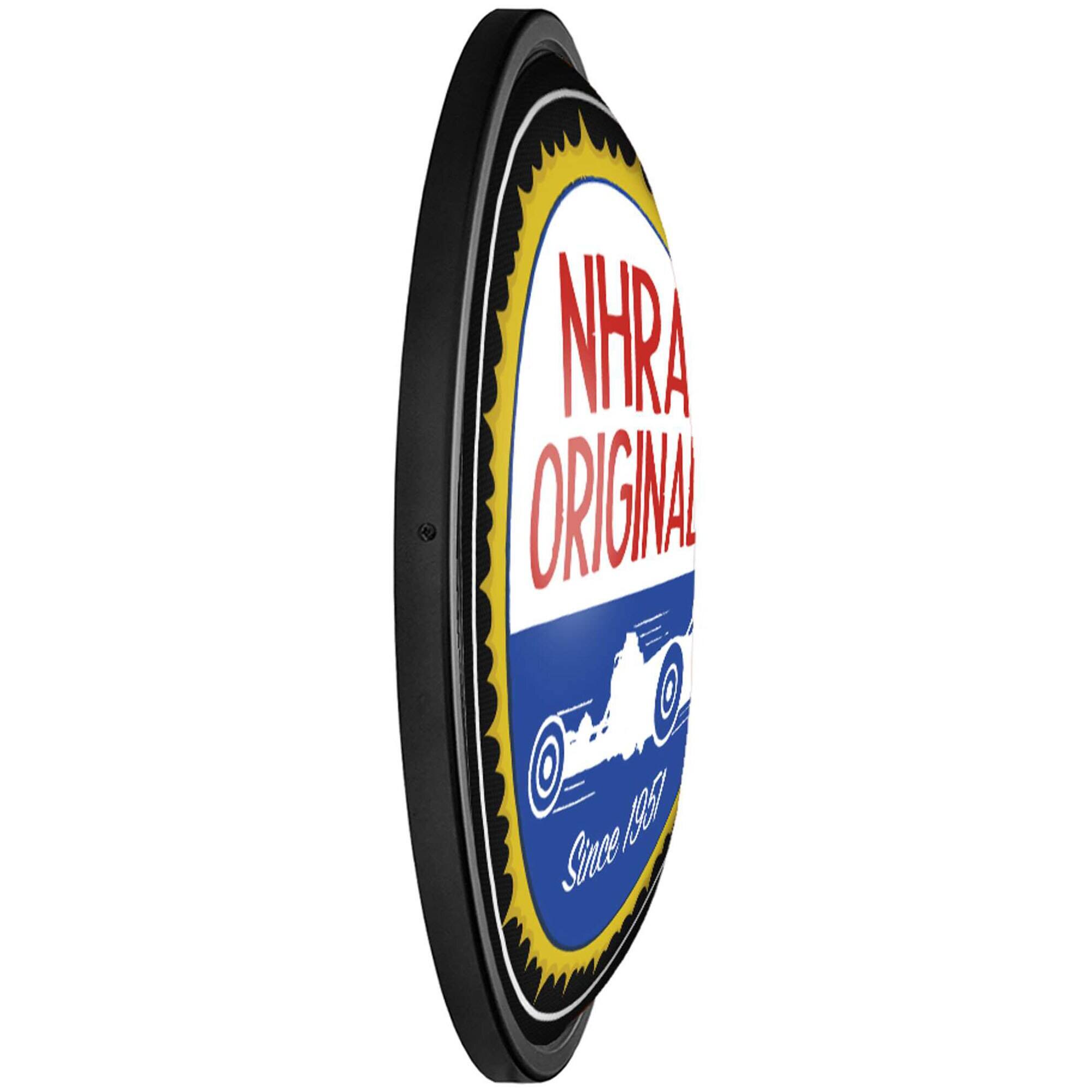 The Fan Brand NHRA Originals 18'' Round Slimline Illuminated Wall Sign ...