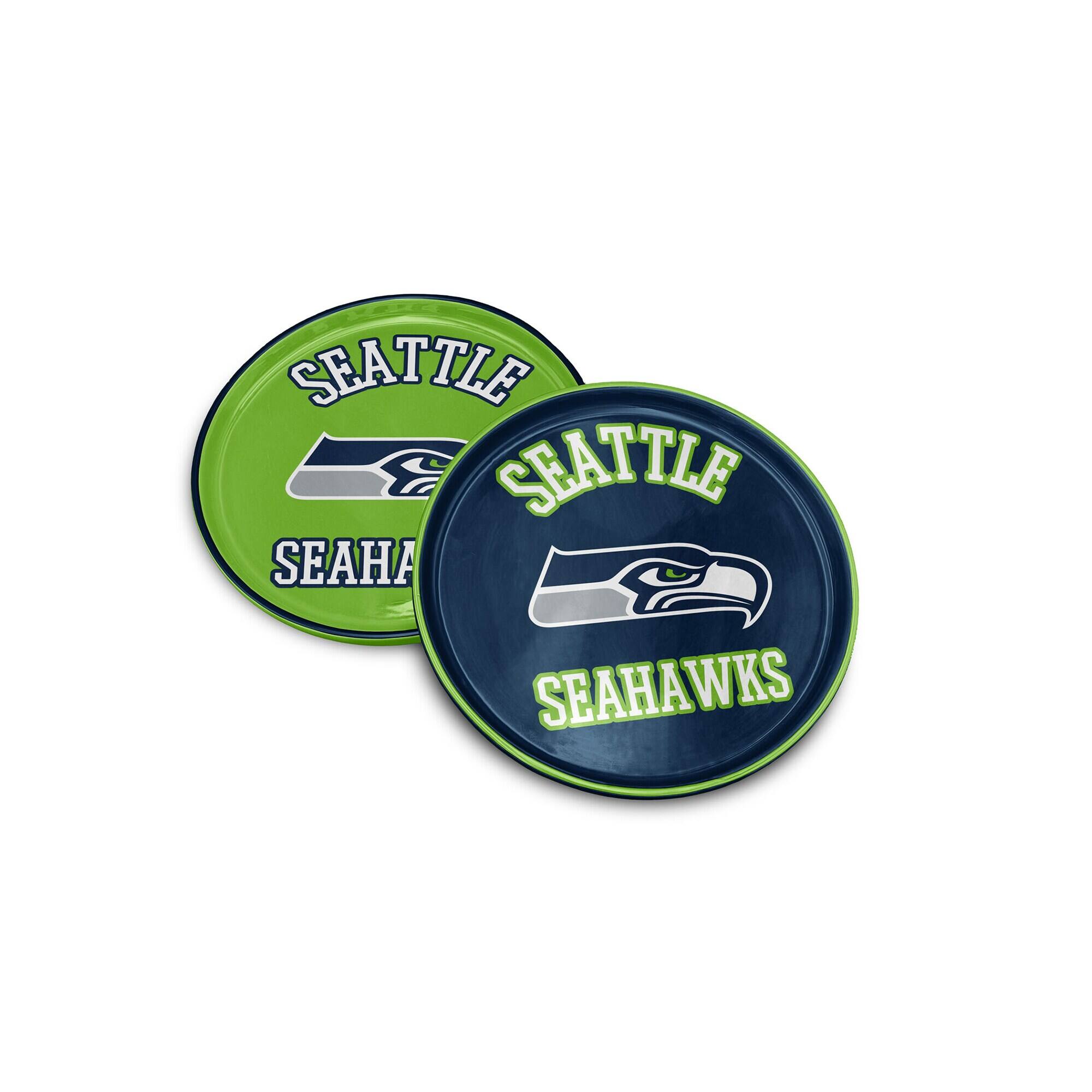 Pegasus Seattle Seahawks 8" Home & Away Round Two Piece Serving Plate ...