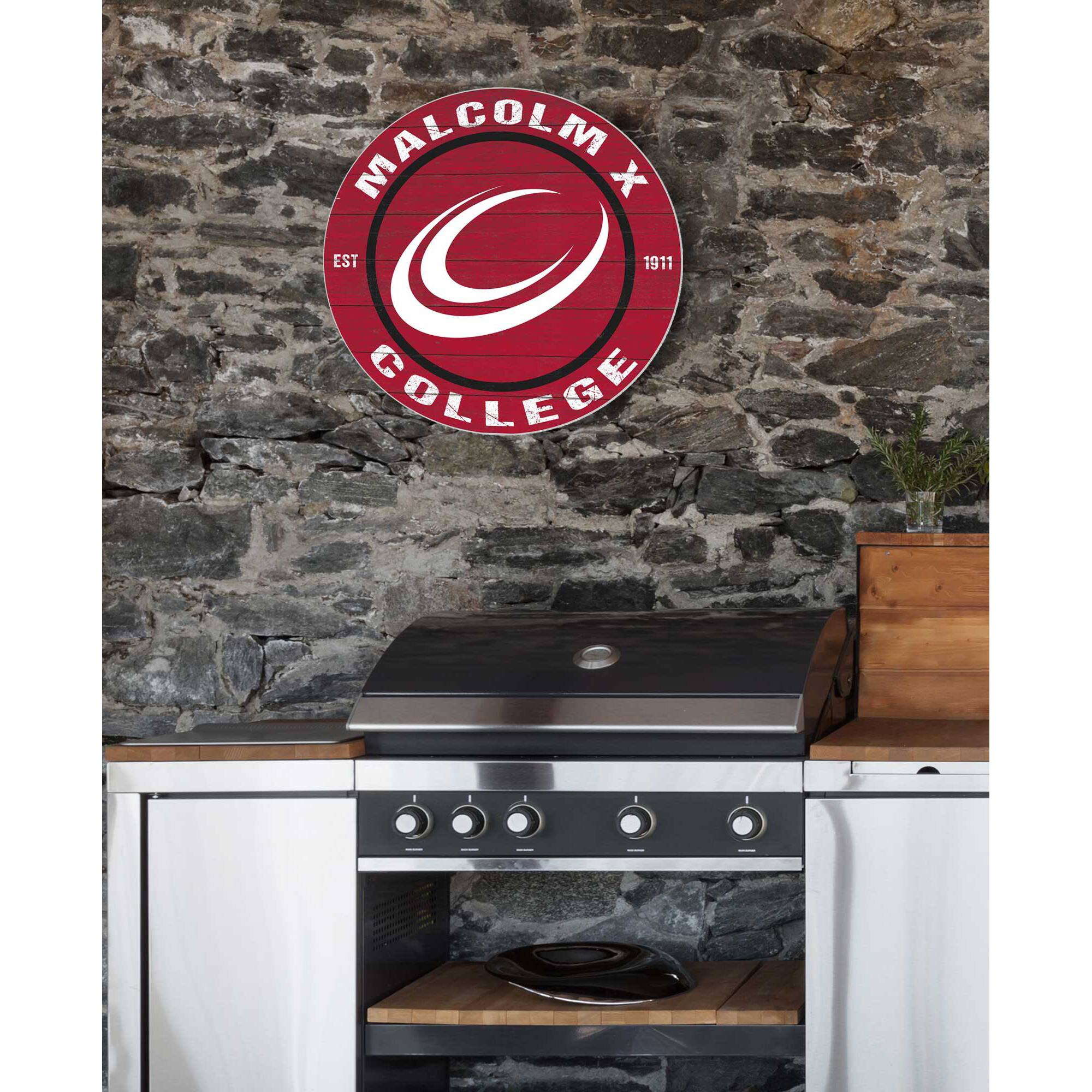 Jardine Malcolm X College Hawks 20'' x 20'' Indoor/Outdoor Circle Sign ...