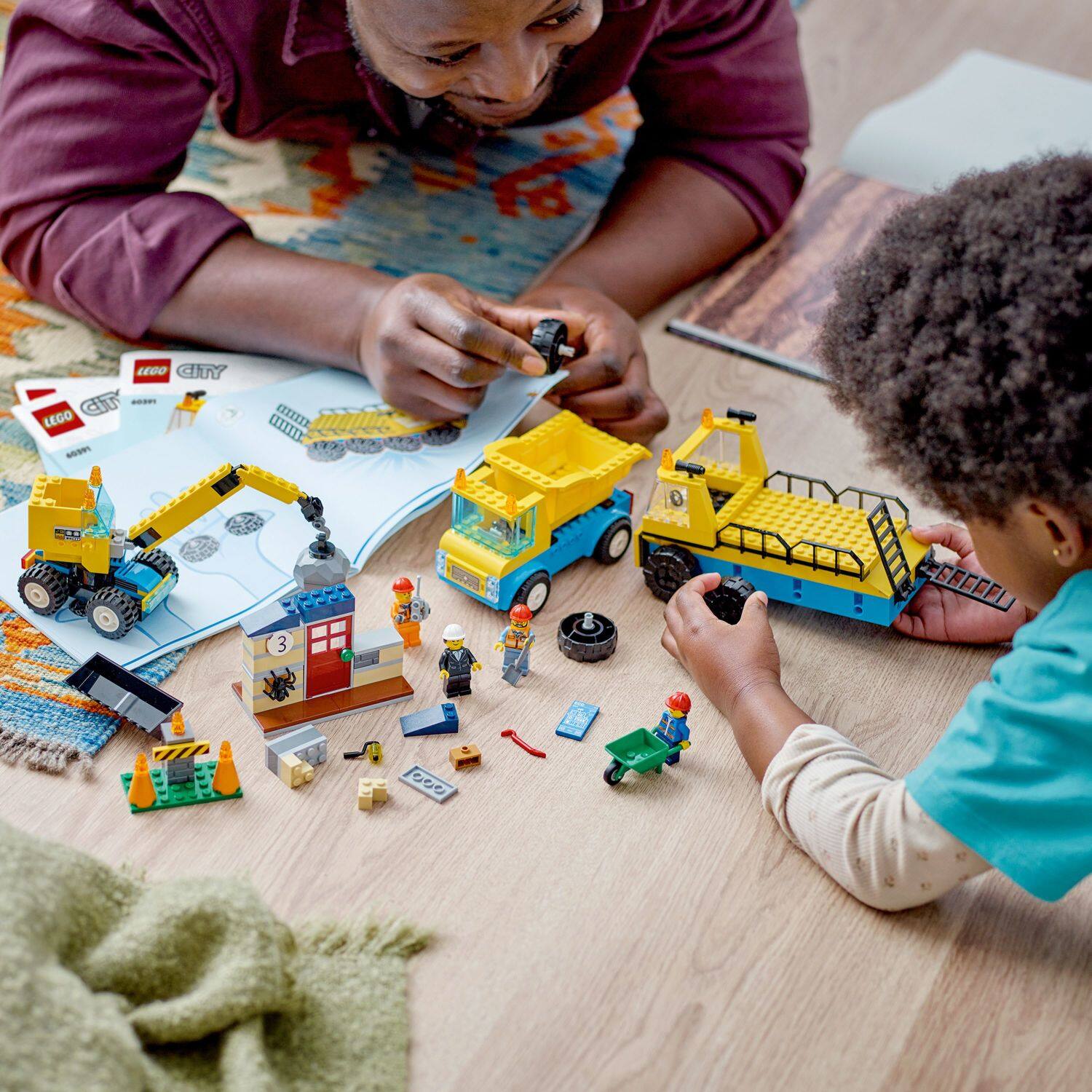 LEGO City Construction Trucks and Wrecking Ball Crane 60391 6425872 ...