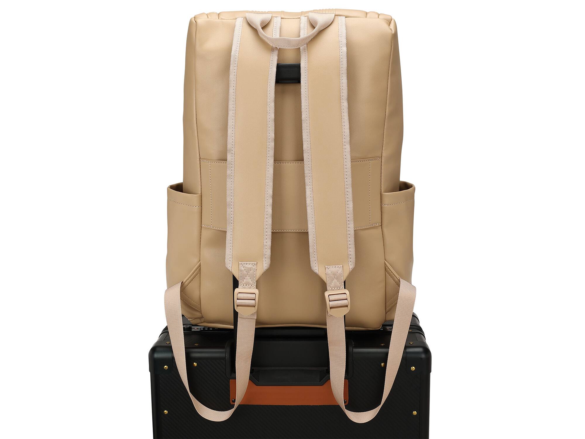 Elle Roamer 22L Vegan Leather Backpack Nude ELBPRMND-BB - Best Buy