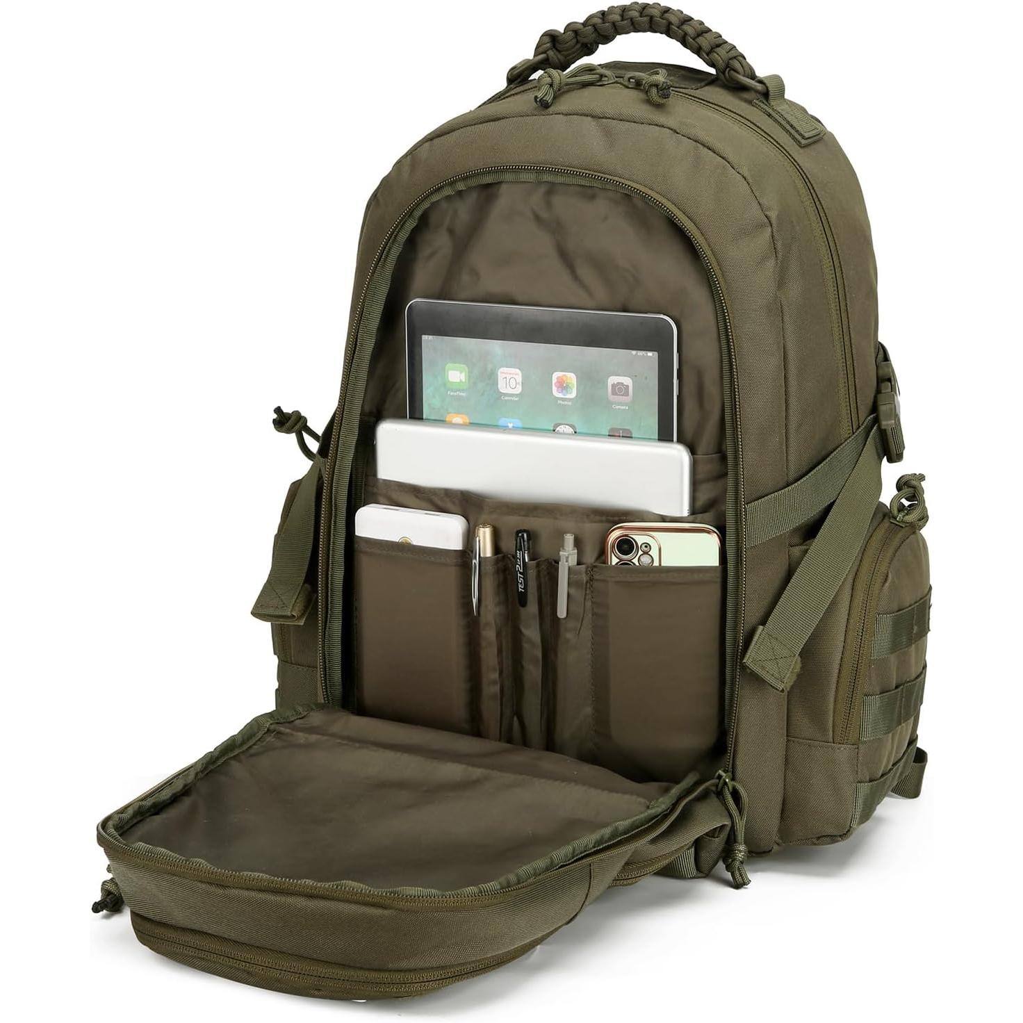 Live At Space 30L Backpack for Men 3 day Assault Pack Molle Hiking ...