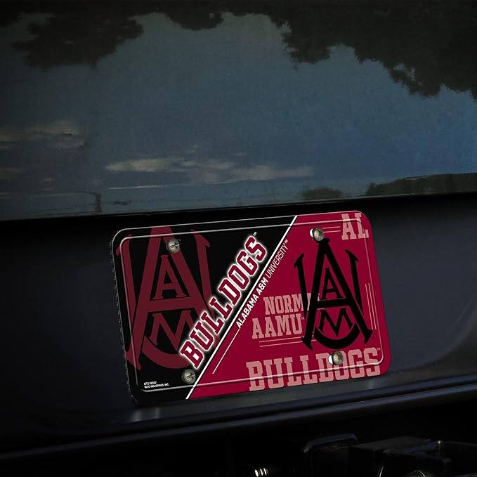 Rico Industries Alabama A&M Bulldogs Logo 12x6 Metal License Plate Auto ...