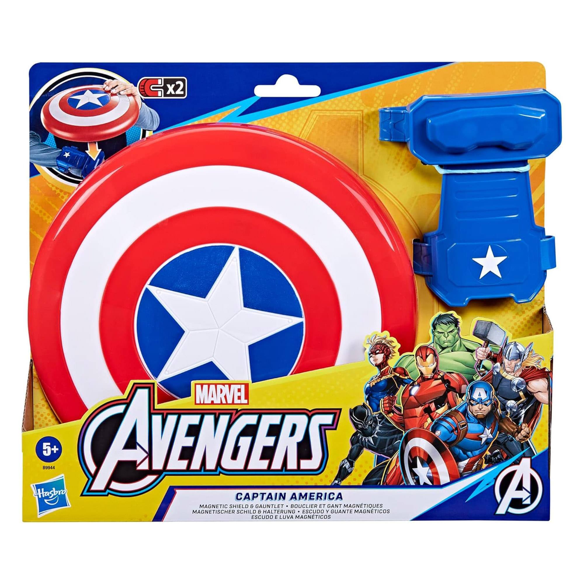 Hasbro Marvel Captain America Magnetic Shield & Gauntlet Multi Colored ...