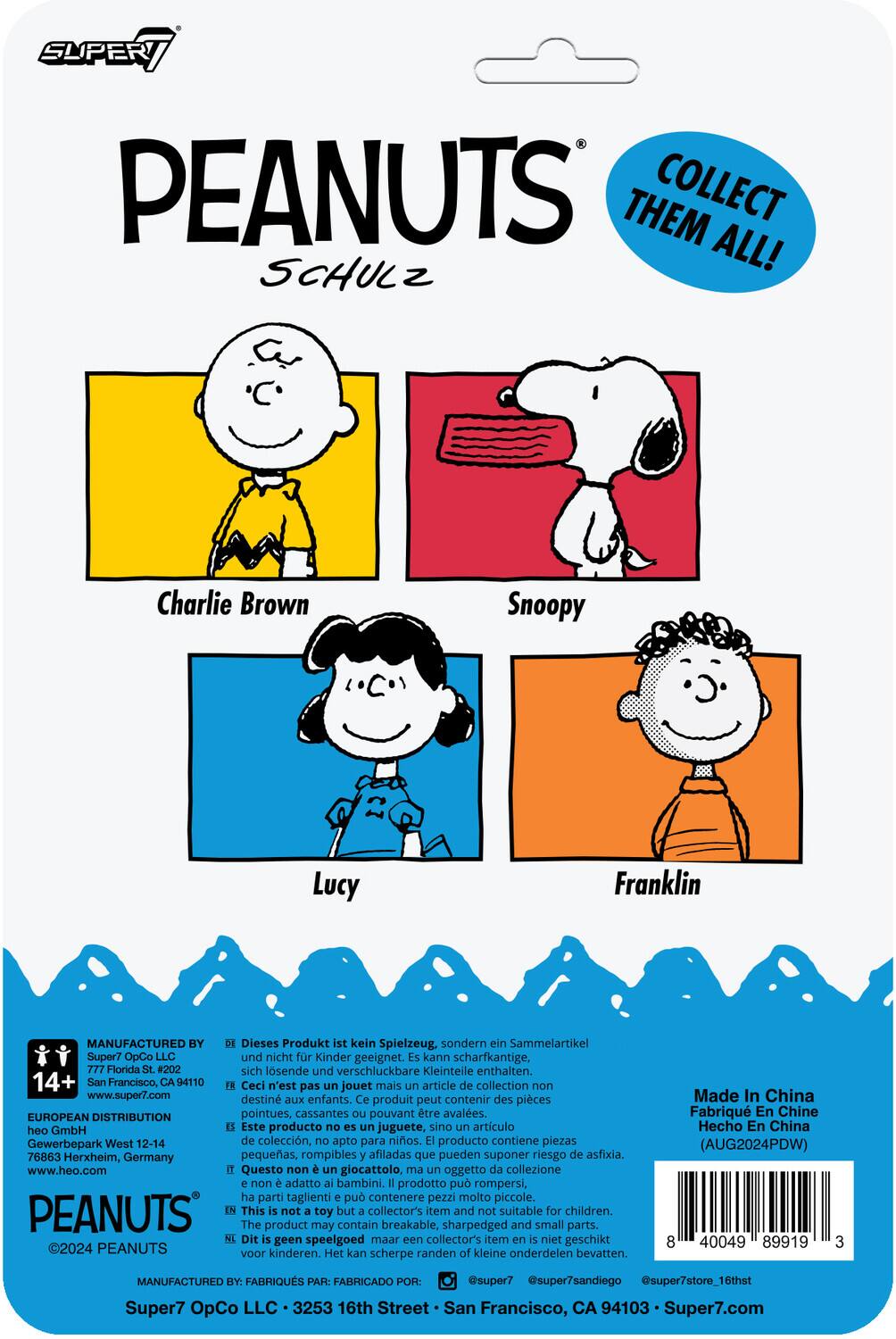 Super7 Peanuts ReAction Figures Wv7 Lucy COLLECTABLES Multicolor ...