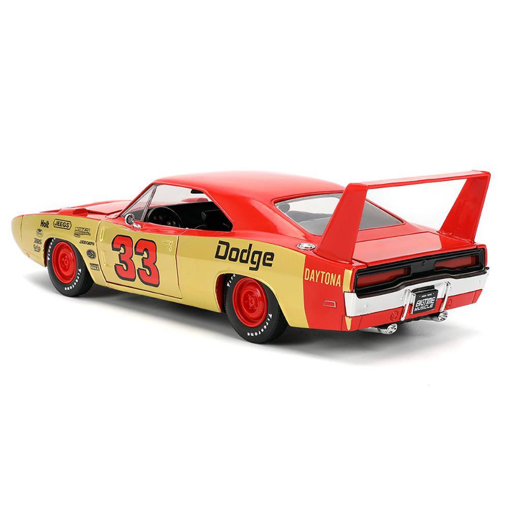 Jada 1969 Dodge Charger Daytona #33 with Graphics "Bigtime Muscle" Series 1/24 Red and Gold ...