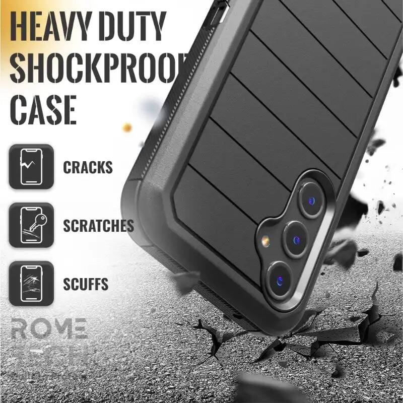 RomeTech Defender Case for Samsung Galaxy S23 FE Black / Orange - Best Buy