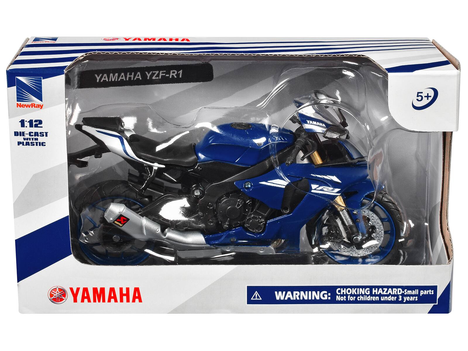 Yamaha YZF R1 Motorcycle 1/12 Diecast Model by New Ray Blue 57803C ...