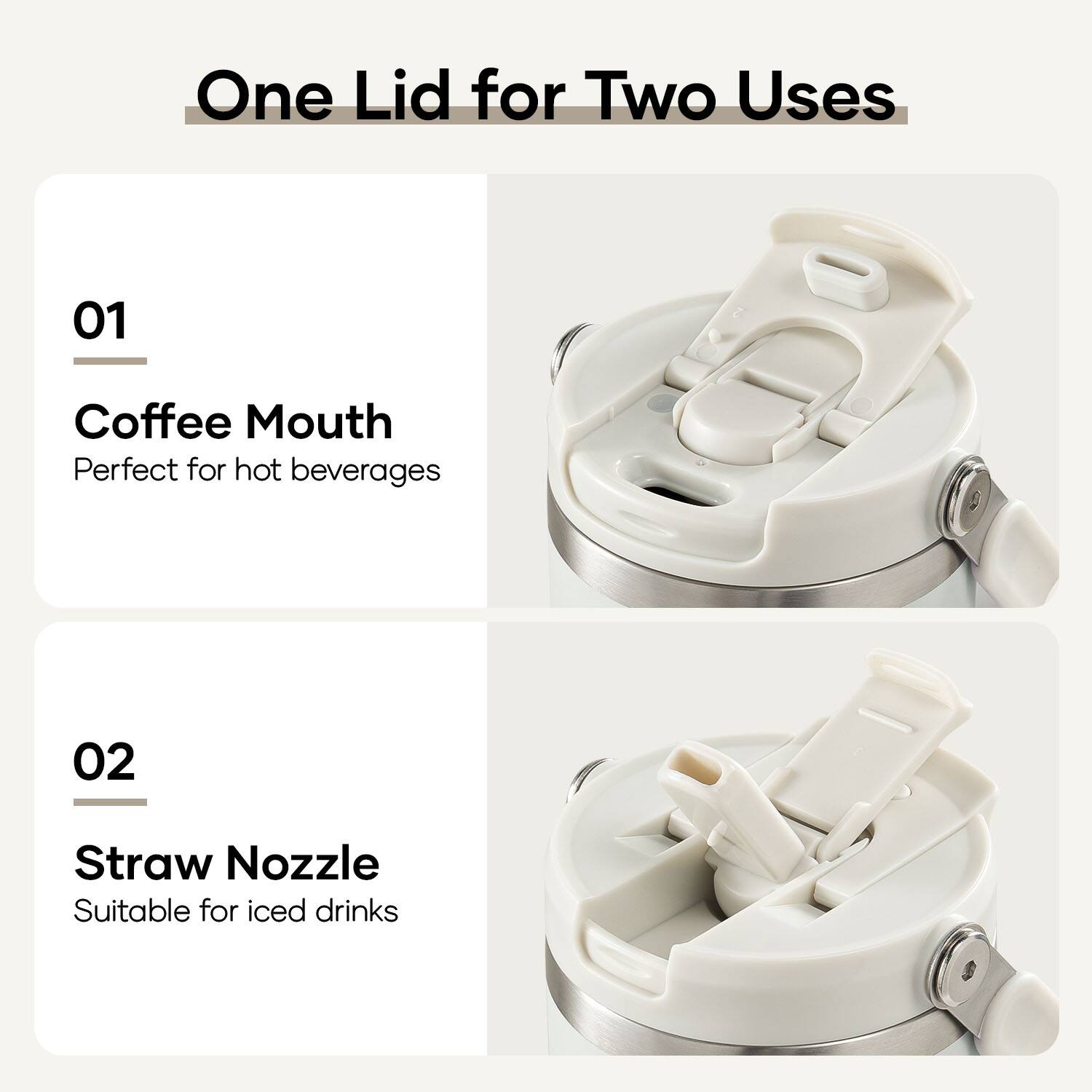 Buzio Insulated Tumbler with 2 in 1 Lid and Straw Fits in Cup Holder ...