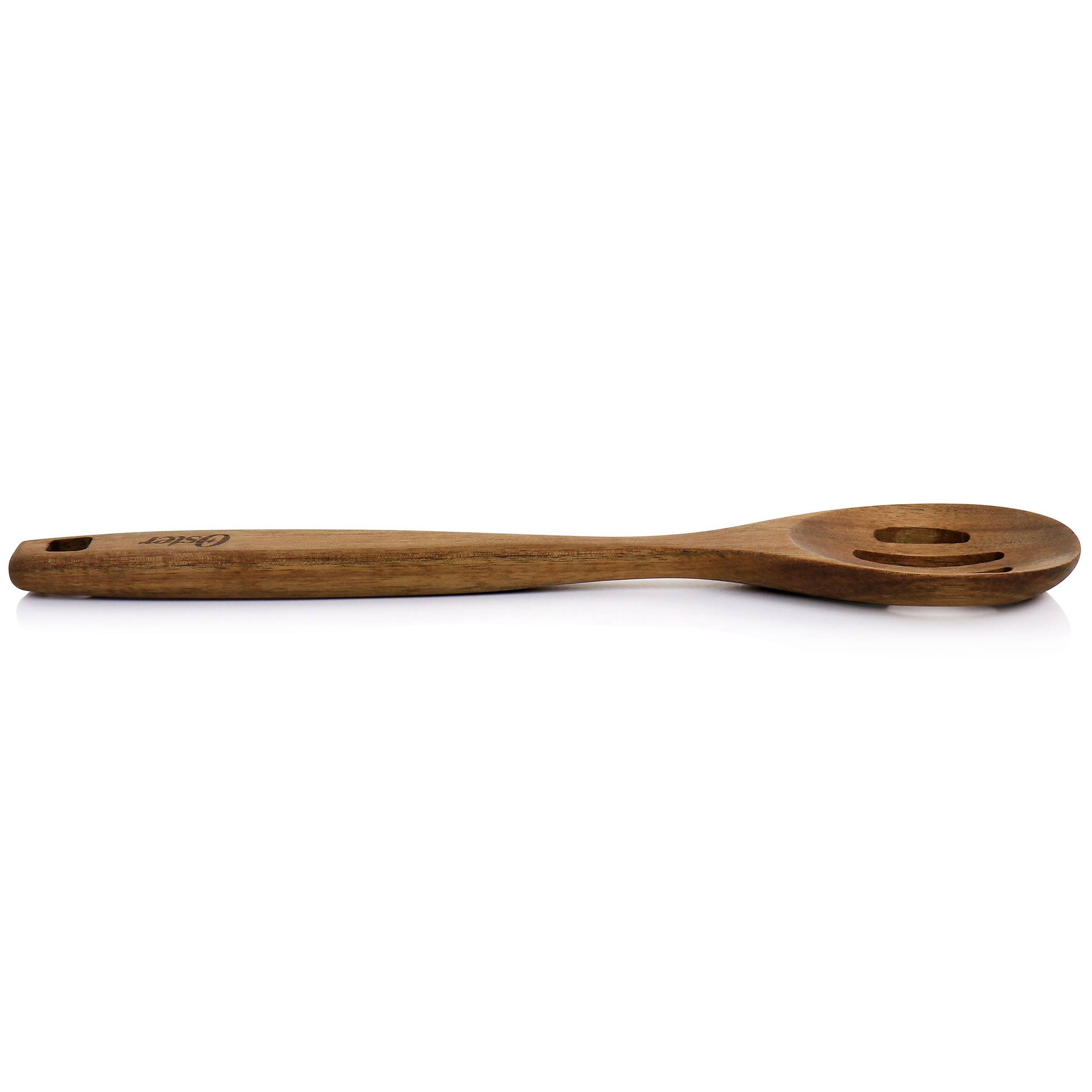 Oster Acacia Wood Slotted Spoon Cooking Utensil Brown 310117478M - Best Buy