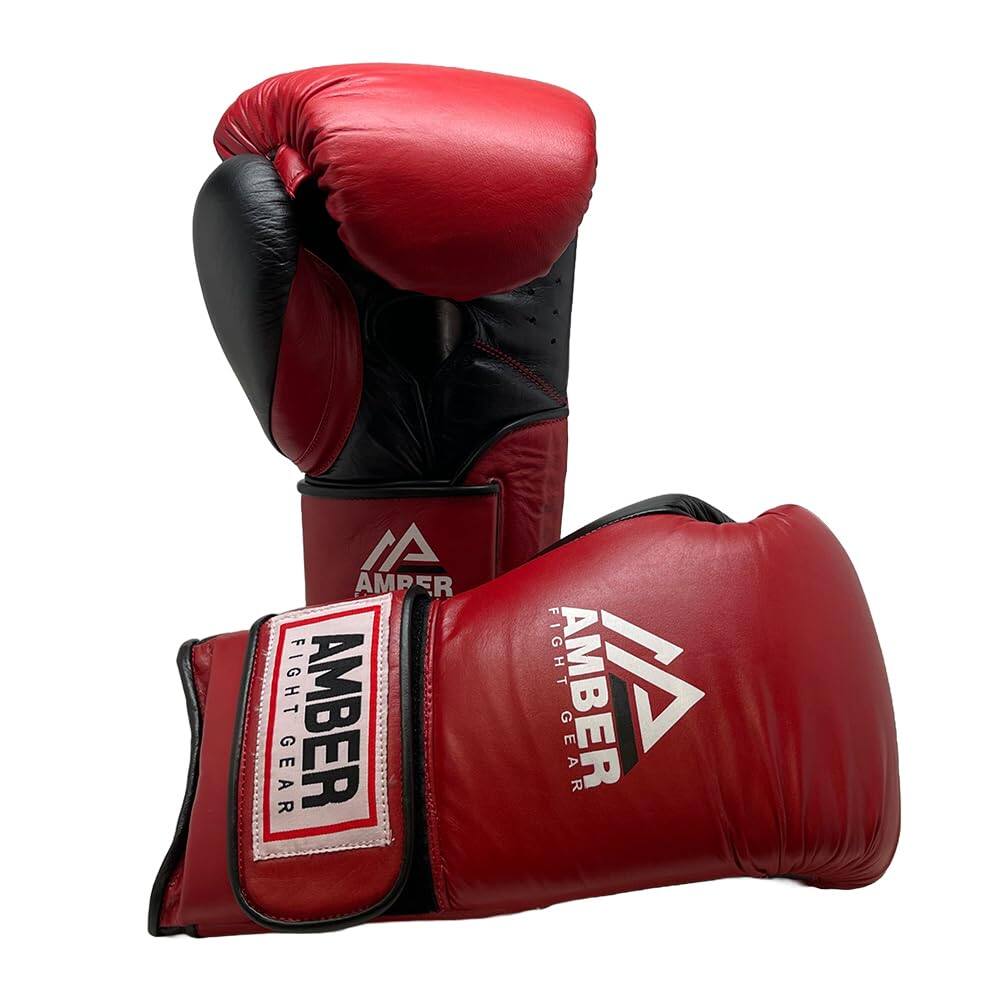 Amber Sporting Goods Renegade v1.0 Pro Hook & Loop Leather Boxing ...