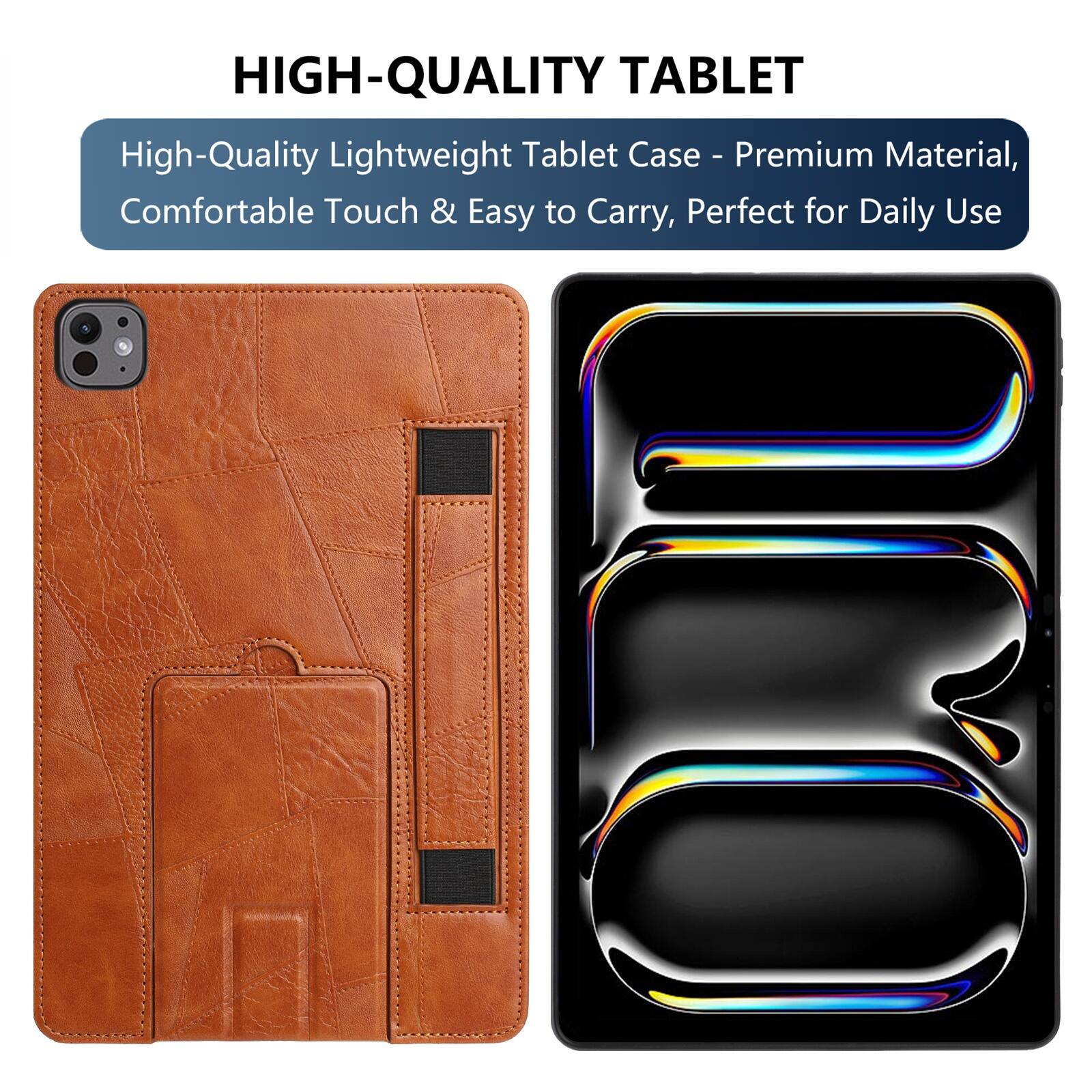 Dteck Leather Texture Case for Apple iPad Pro (M4) 11" 2024, Shockproof ...