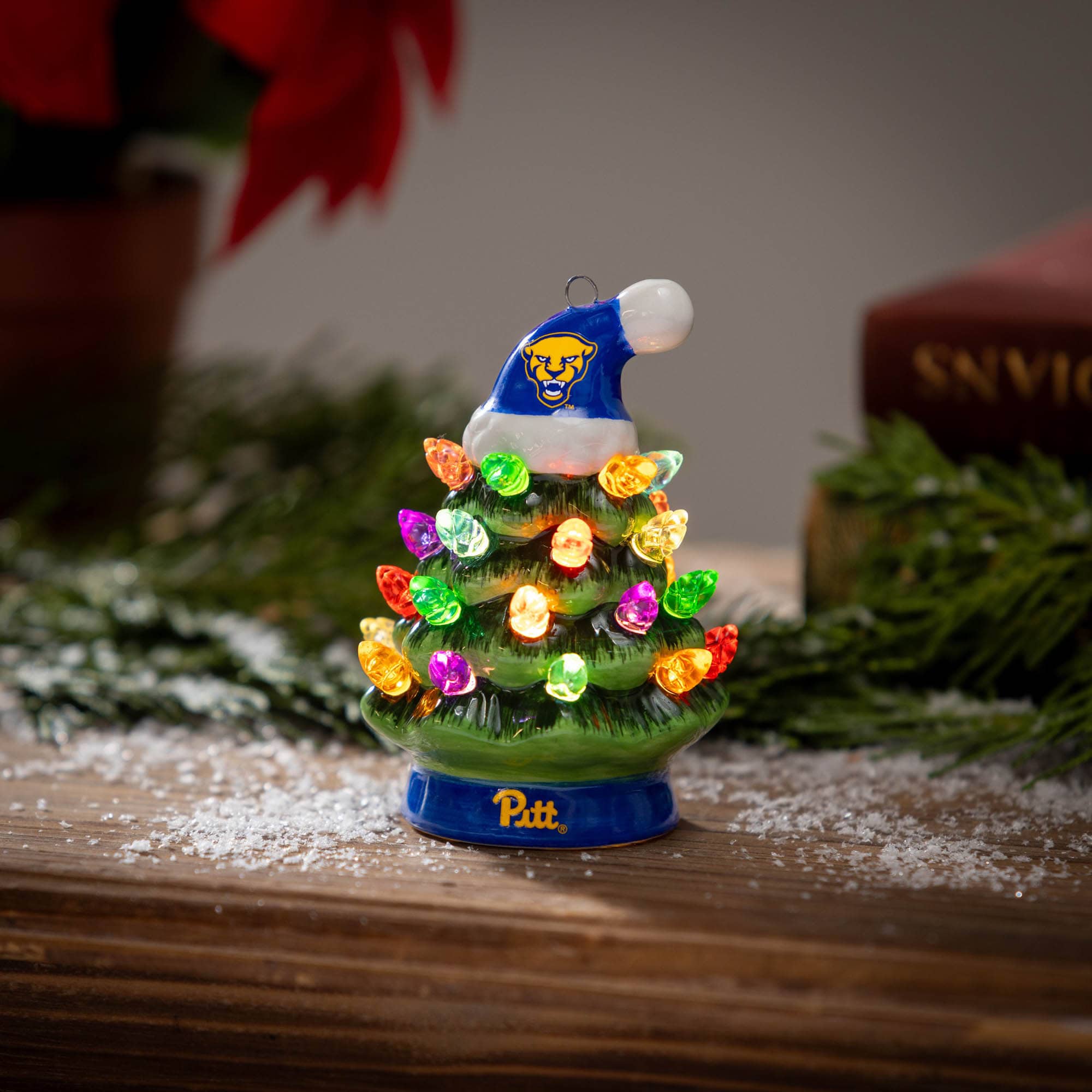 Evergreen Enterprises Pitt Panthers 2 Pack 4" Ceramic LED Christmas ...