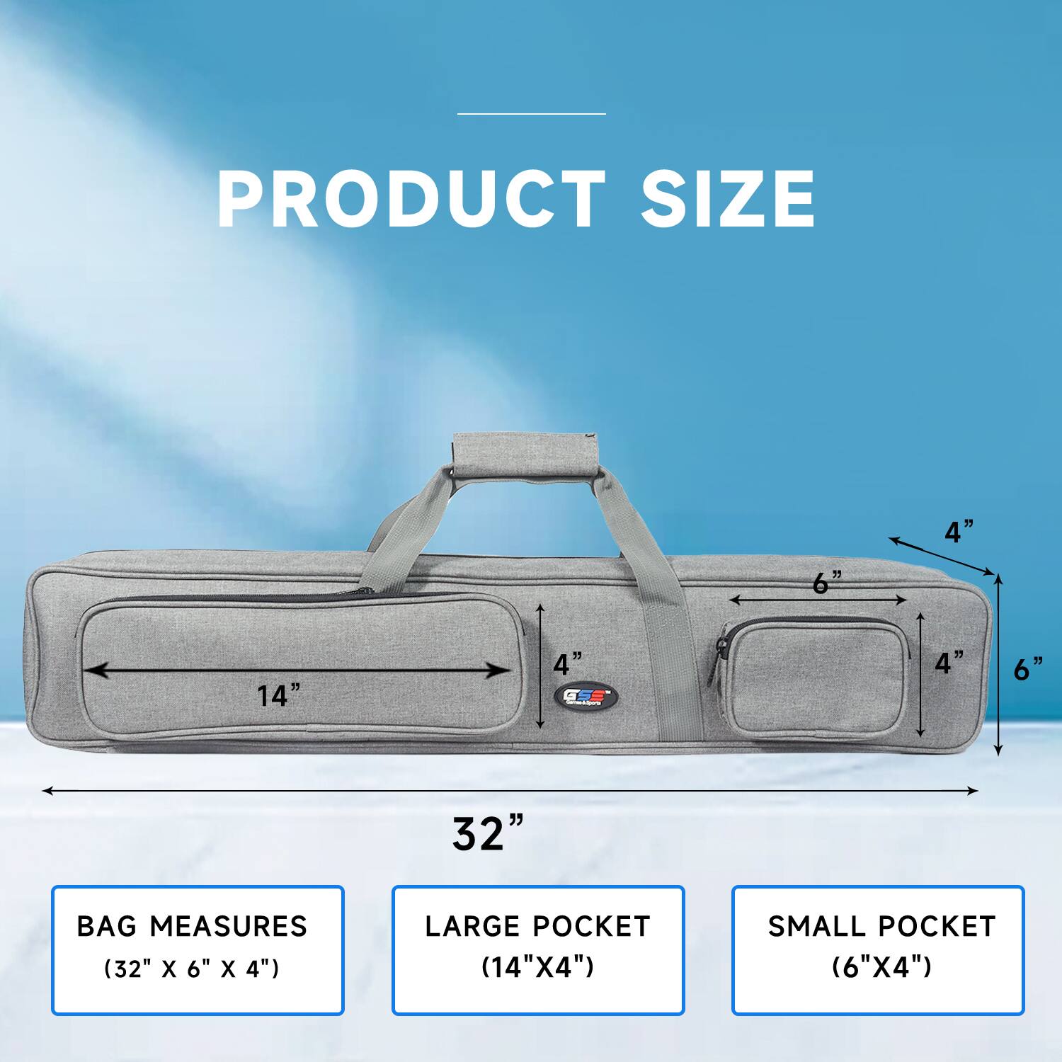 GSE Games & Sports Expert Grey 3x4 Soft Pool Cue Case Billiard Pool Cue ...