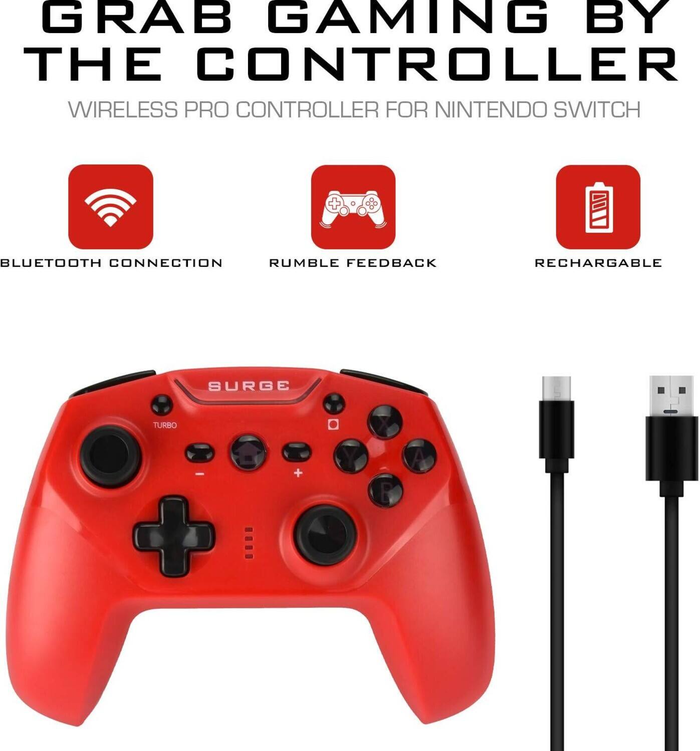 PopMarket Wireless Controller SURGE SwitchPad Pro Red Multicolor 839928004469 - Best Buy