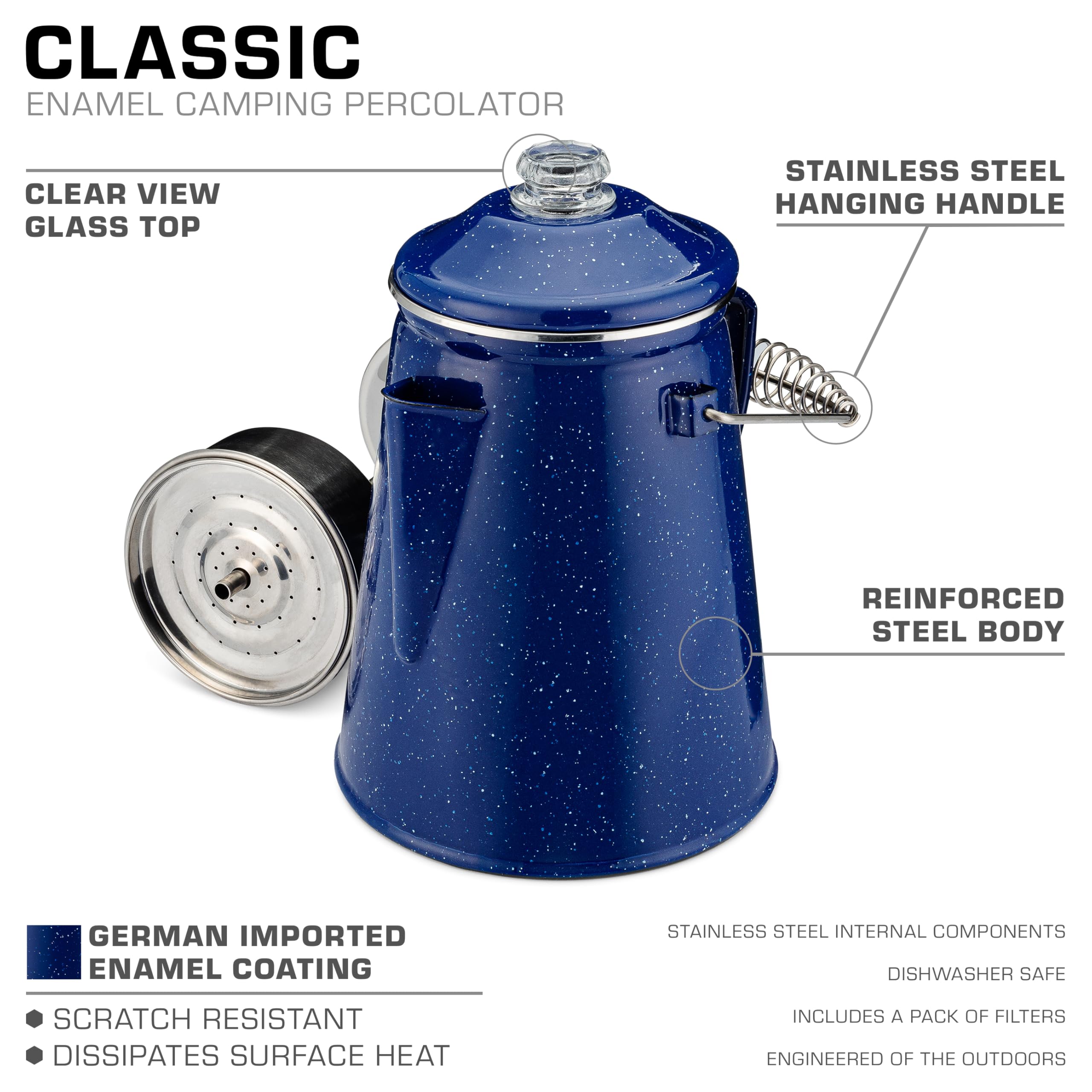 Dapper Styles Classic Percolator Coffee Pot The Nostalgic Camping Now ...