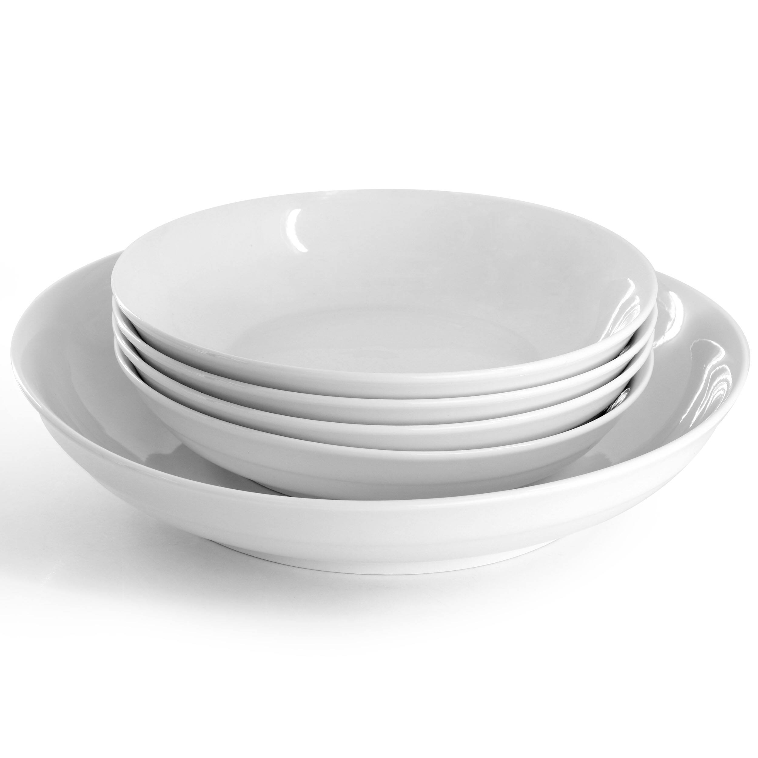 Gibson Home Great Essentials 5 Piece Fine Ceramic Serving Bowl and ...