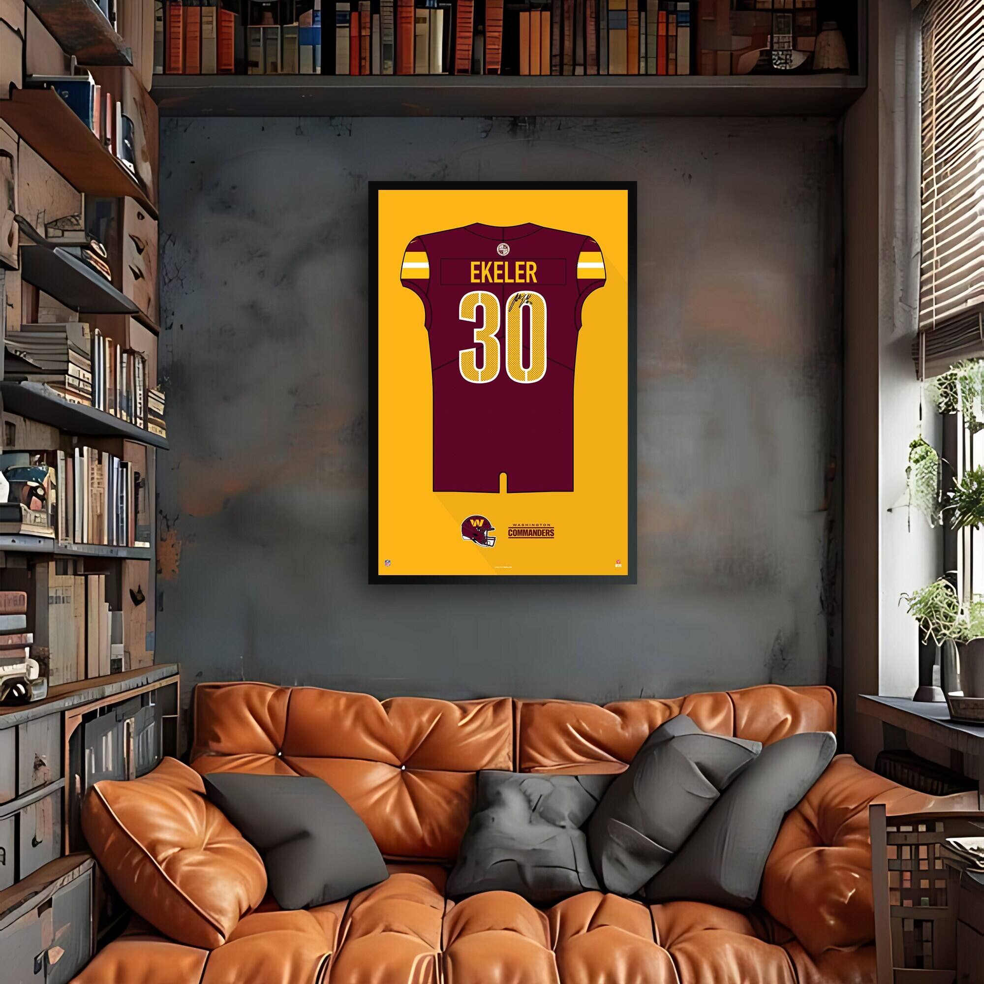 Sporticulture Austin Ekeler Washington Commanders Framed 27" x 39 ...