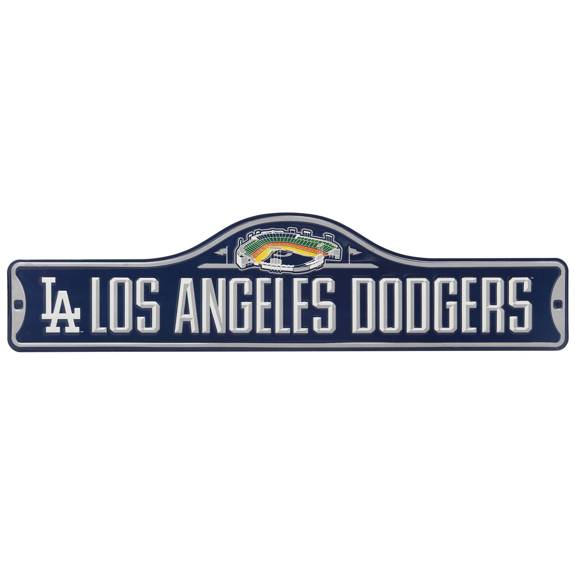 Open Road Brands Los Angeles Dodgers 5'' x 20'' Metal Street Sign ...