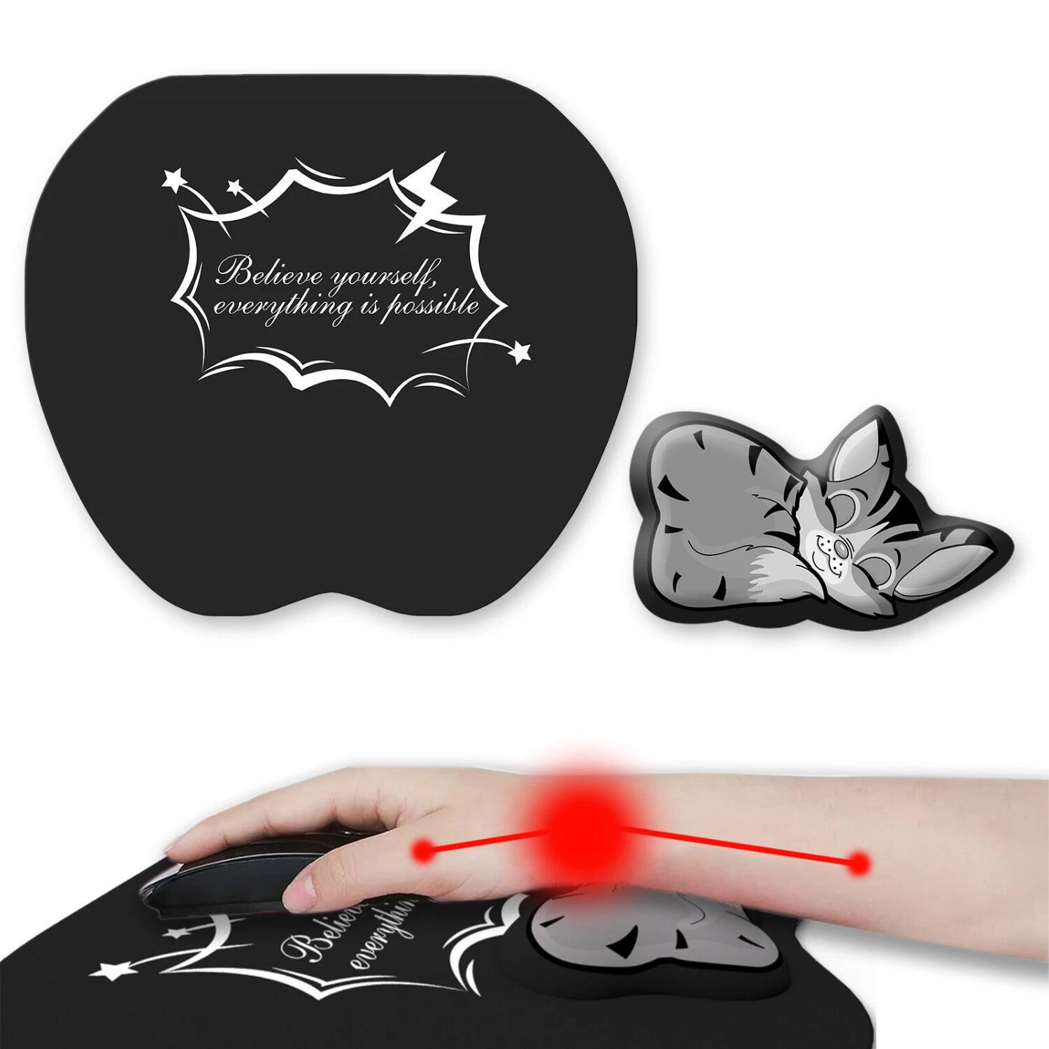 Stock Preferred Ergonomic 3D Wrist Rest & Rollable Mouse Pad Set ...
