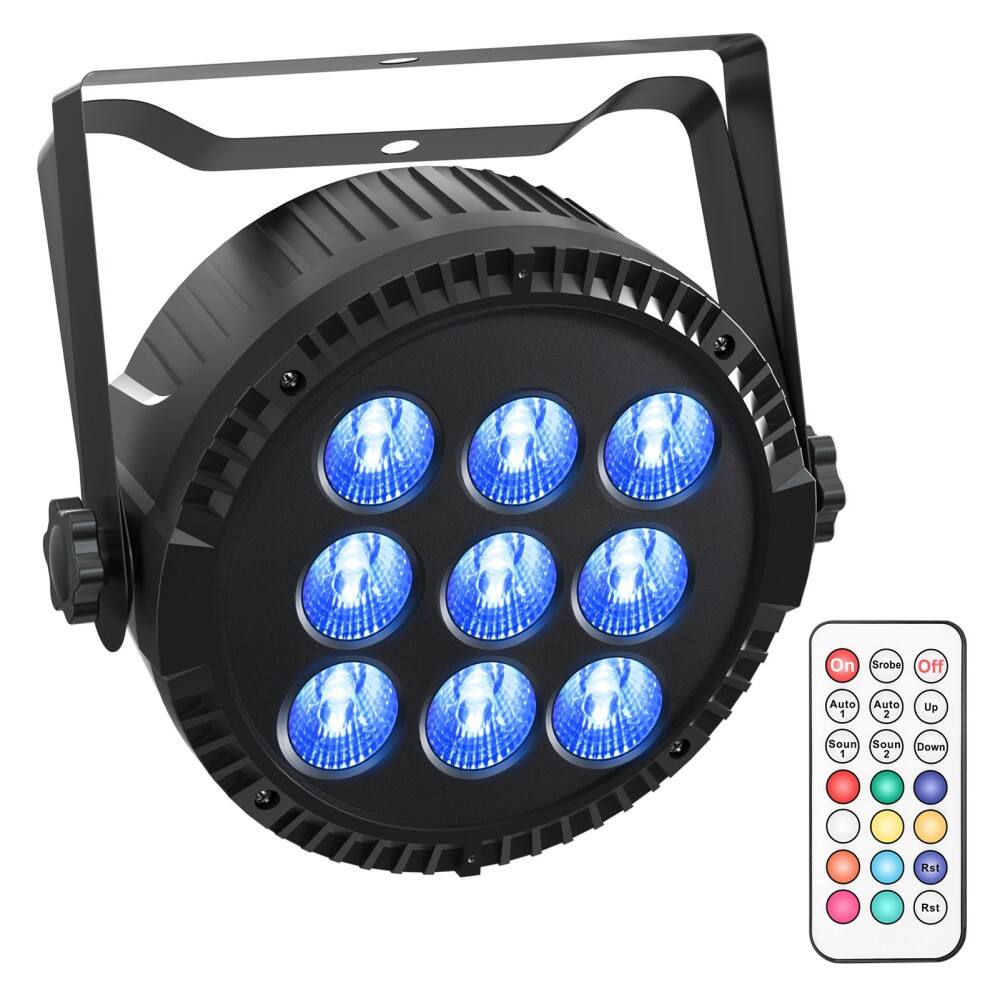UKing 9LED RGBW Stage Lighting PAR Light DMX Beam Party DJ Disco Light ...