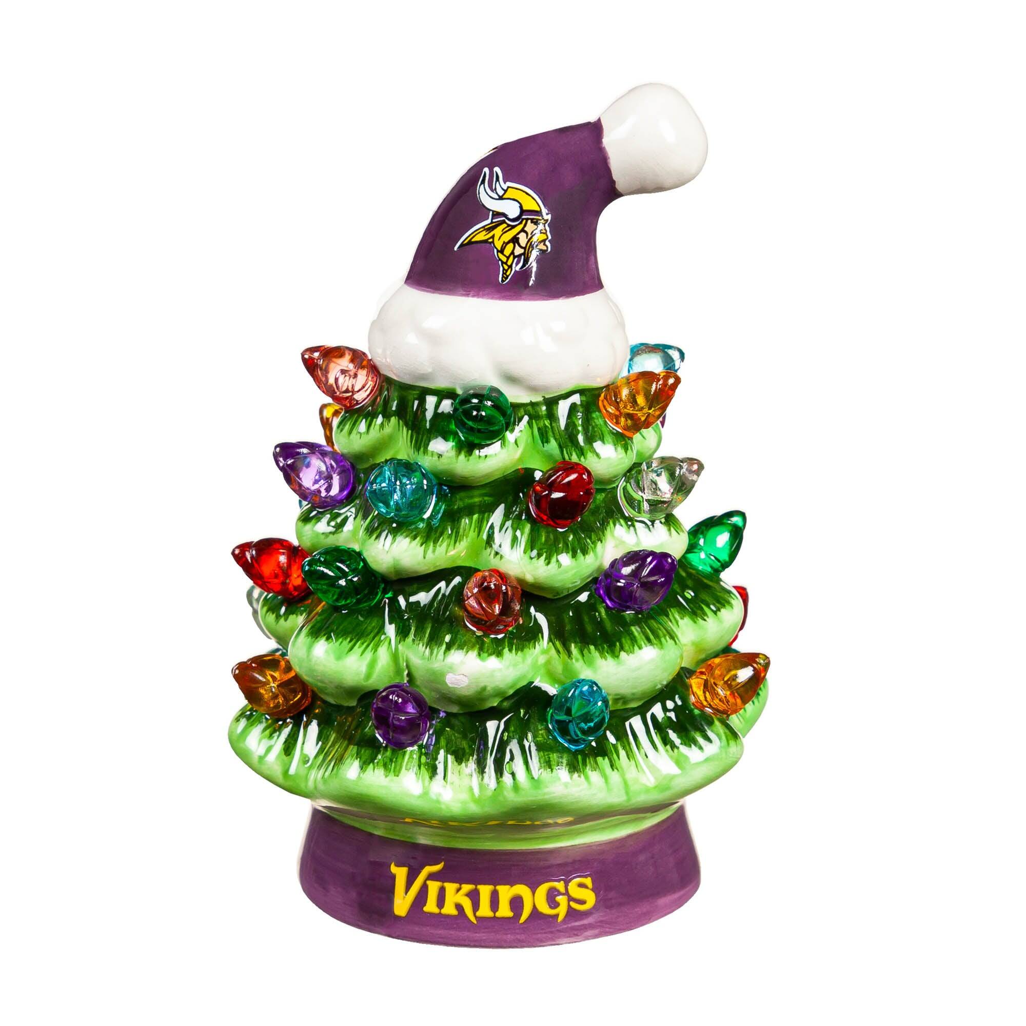 Evergreen Enterprises Minnesota Vikings 2 Pack 4" Ceramic LED Christmas ...