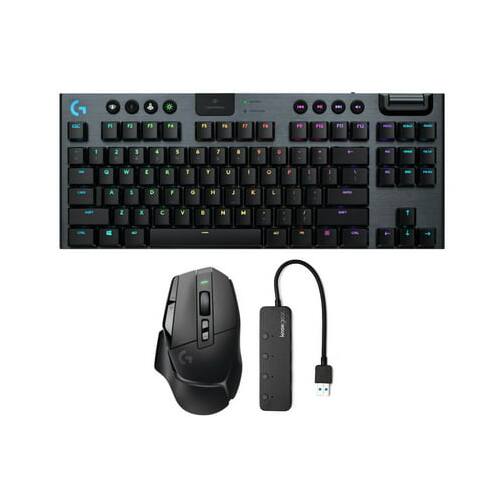 Logitech G G915 Lightspeed Wireless Gaming Keyboard with Mouse and USB ...